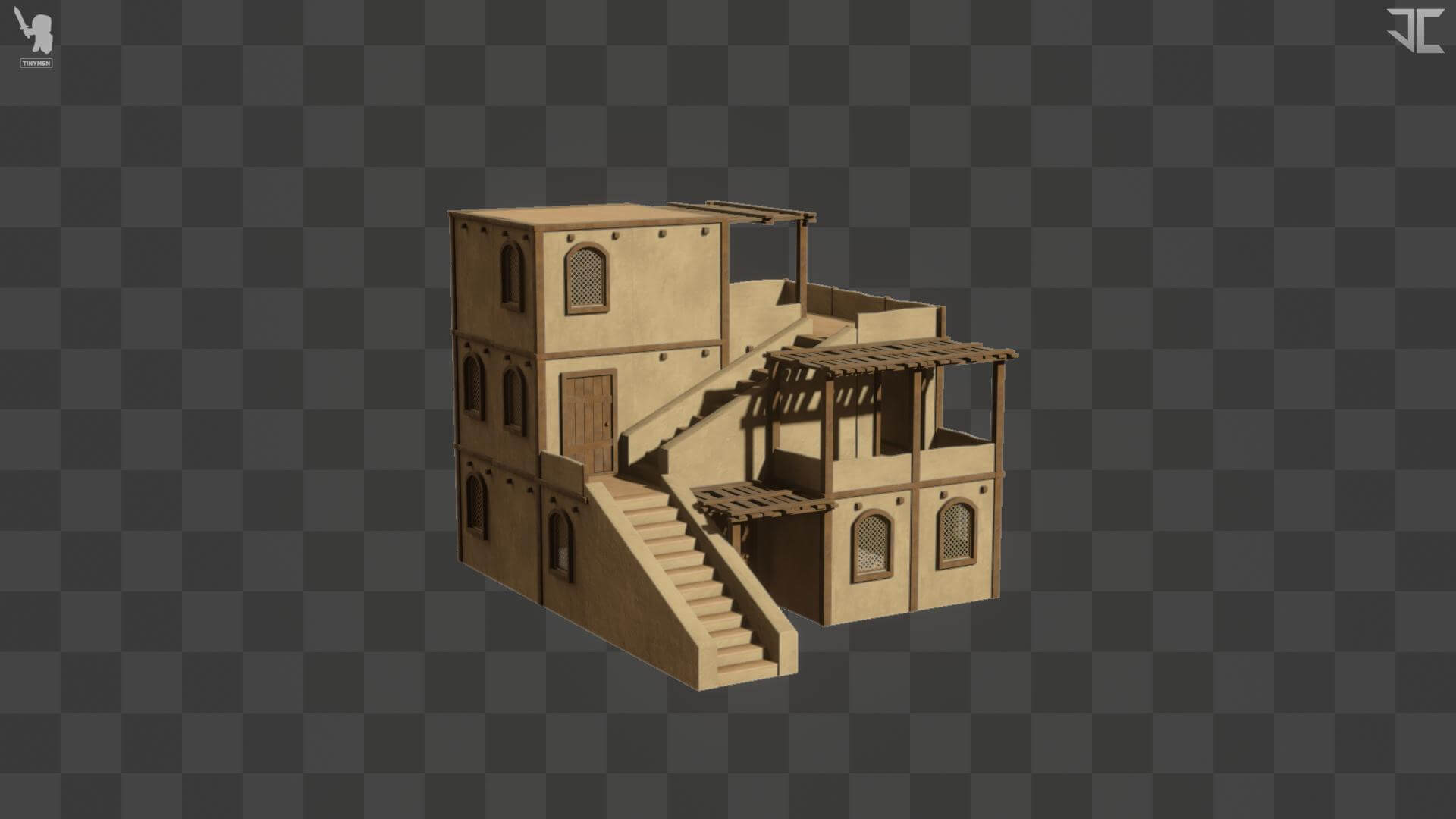 Asset Pack Vol 3 - Modular Desert Building 3D Model by JuanChee