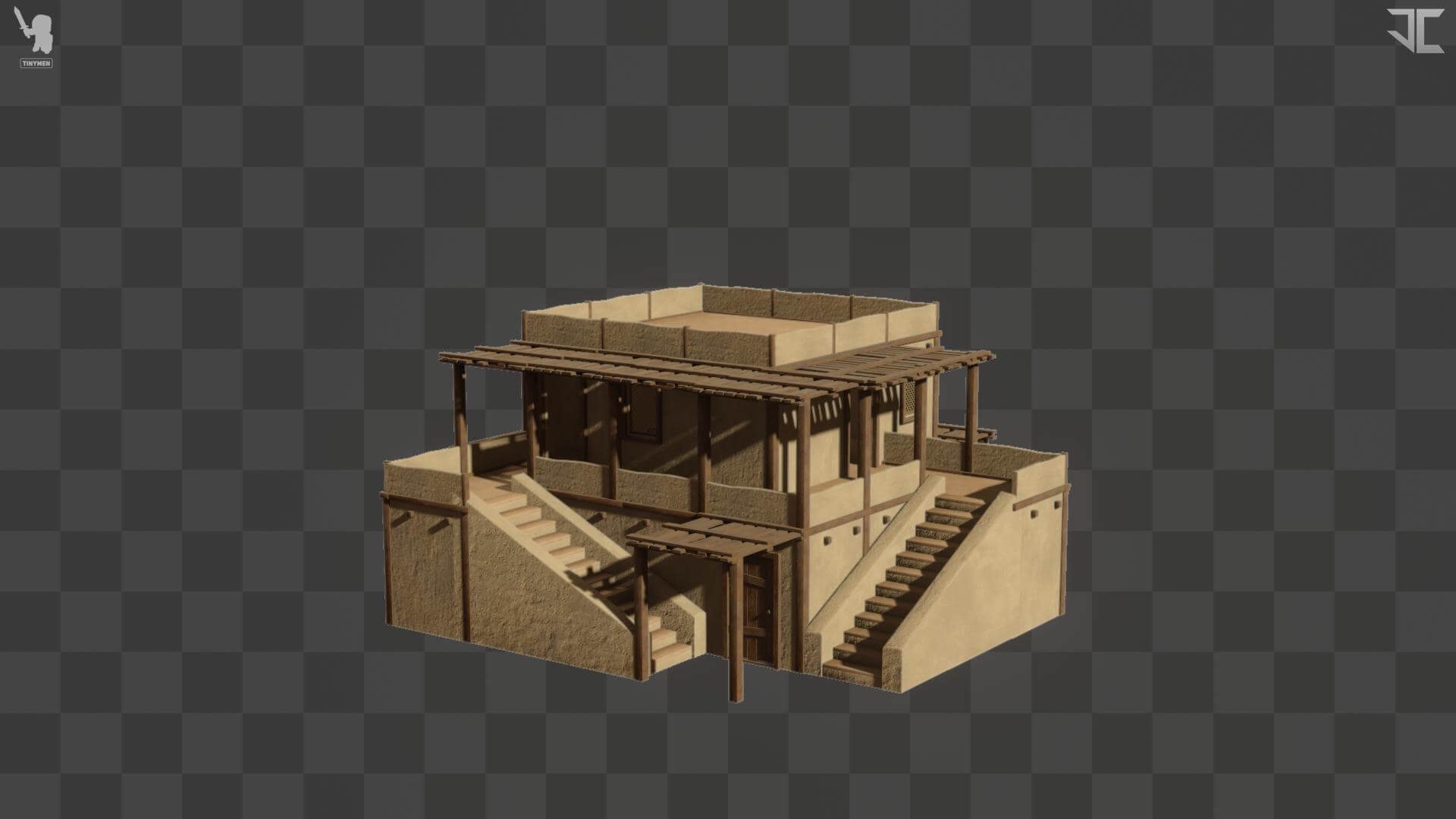 Asset Pack Vol 3 - Modular Desert Building 3D Model by JuanChee