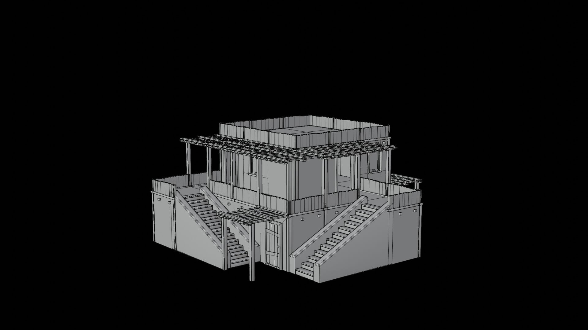 Asset Pack Vol 3 - Modular Desert Building 3D Model by JuanChee