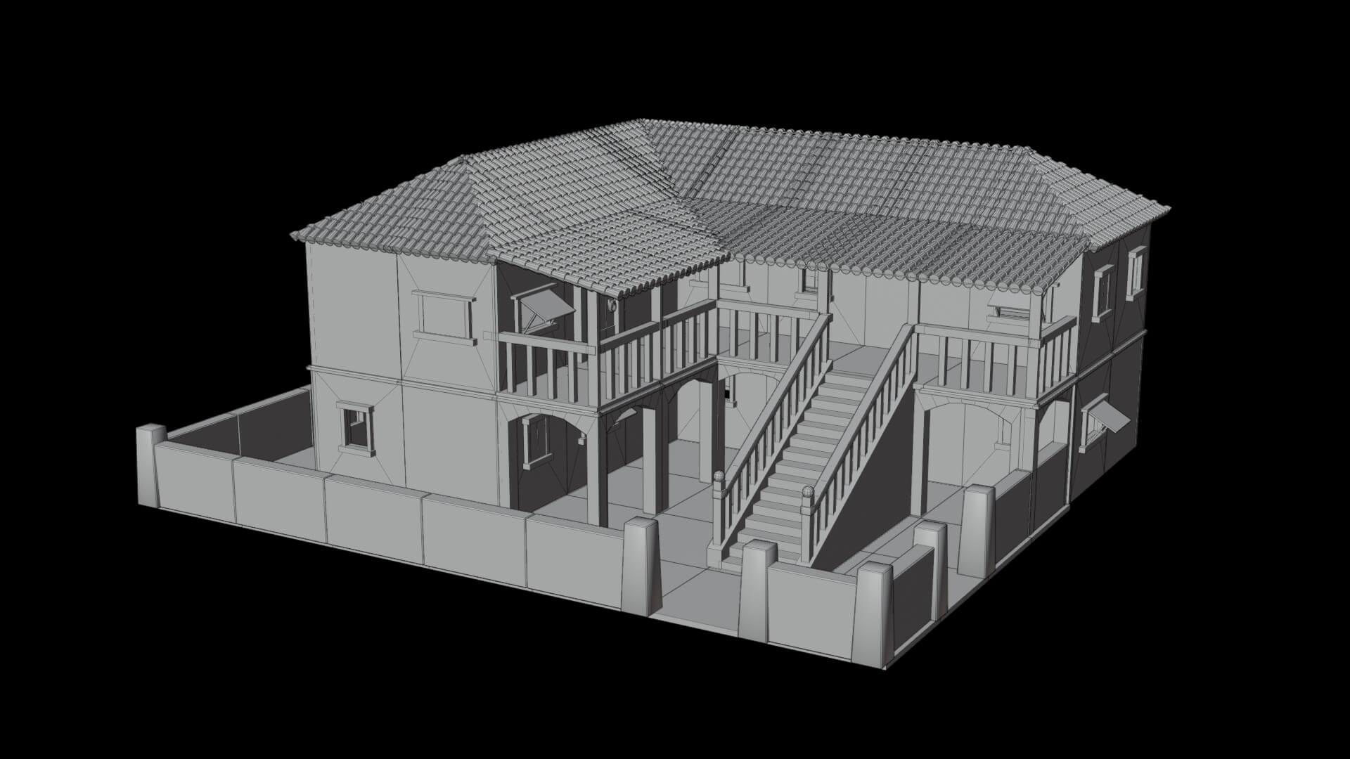 Asset Pack Vol 4 - Modular Ancient Greek Poor House 3D Model by JuanChee