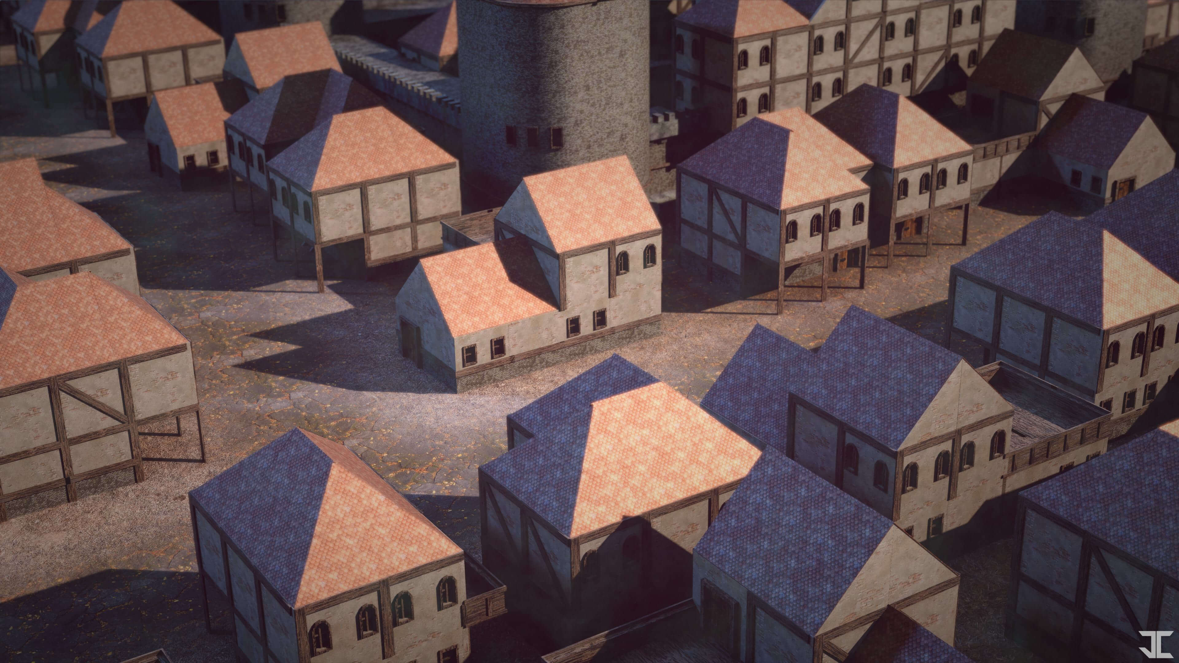 Asset Pack Vol 5 - Western Stone Castle 3D Model by JuanChee