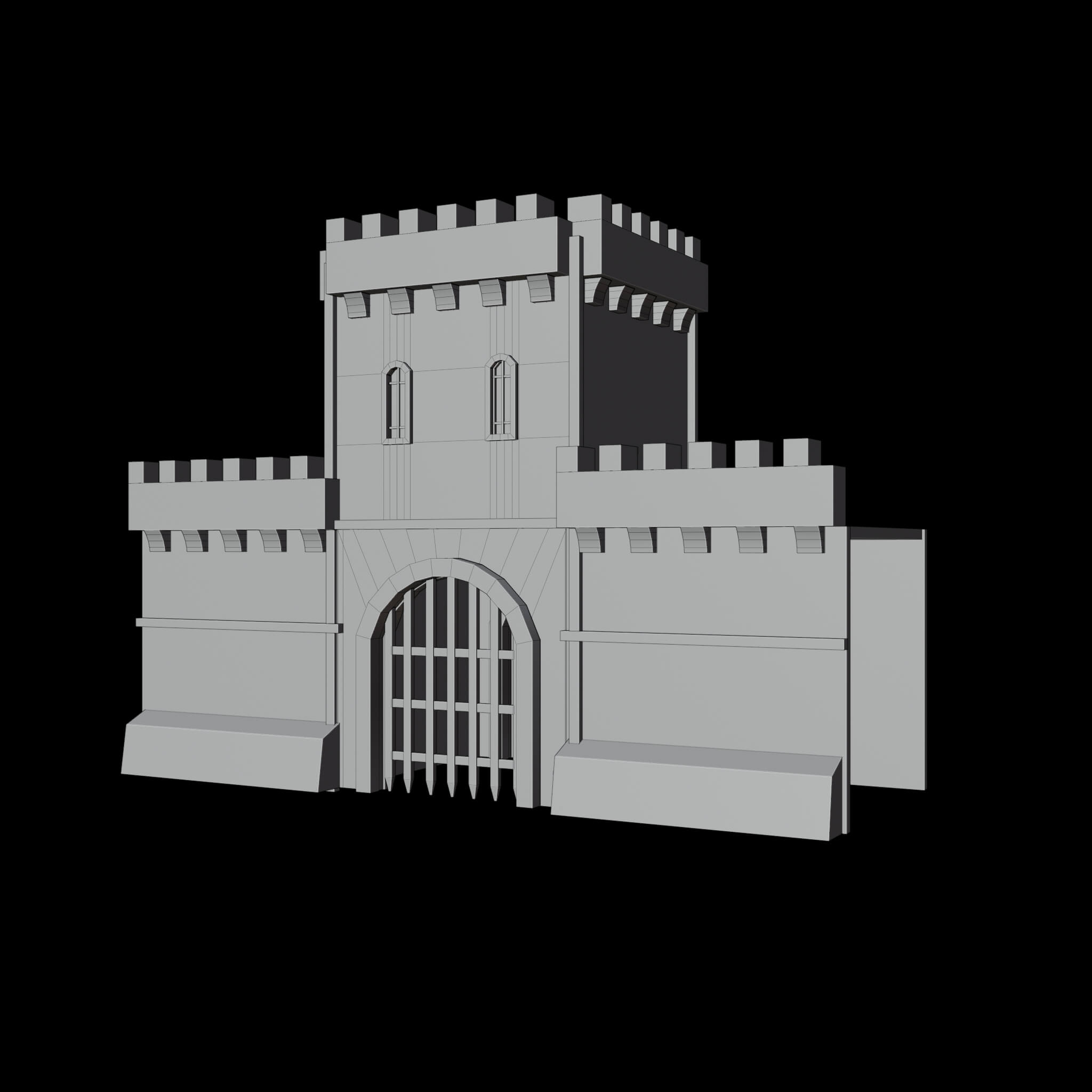 Asset Pack Vol 5 - Western Stone Castle 3D Model by JuanChee