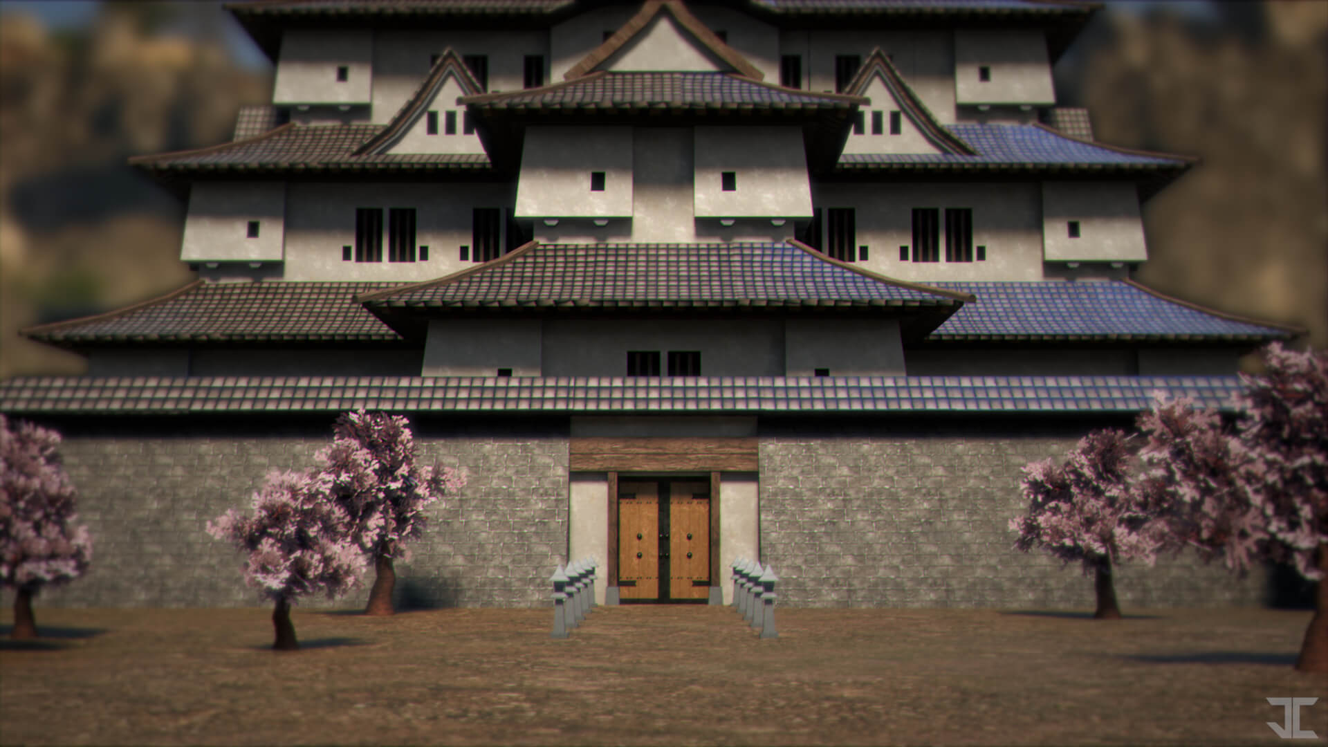 Asset Pack Vol 6 - Feudal Japanese Castle 3D Model by JuanChee