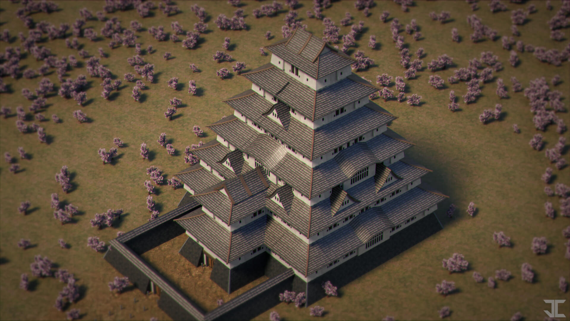 Asset Pack Vol 6 - Feudal Japanese Castle 3D Model by JuanChee