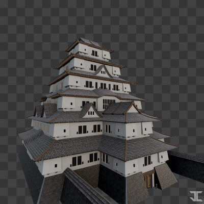Asset Pack Vol 6 - Feudal Japanese Castle 3D Model by JuanChee