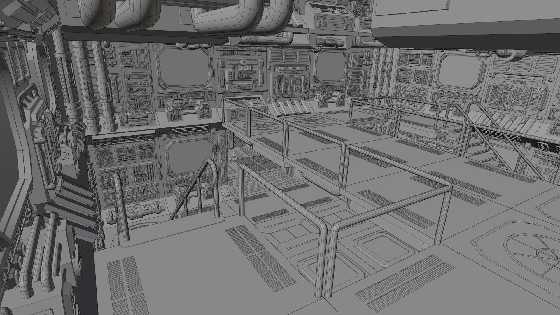 Asset Pack Vol 7 - Modular Sci-Fi Corridor 3D Model by JuanChee