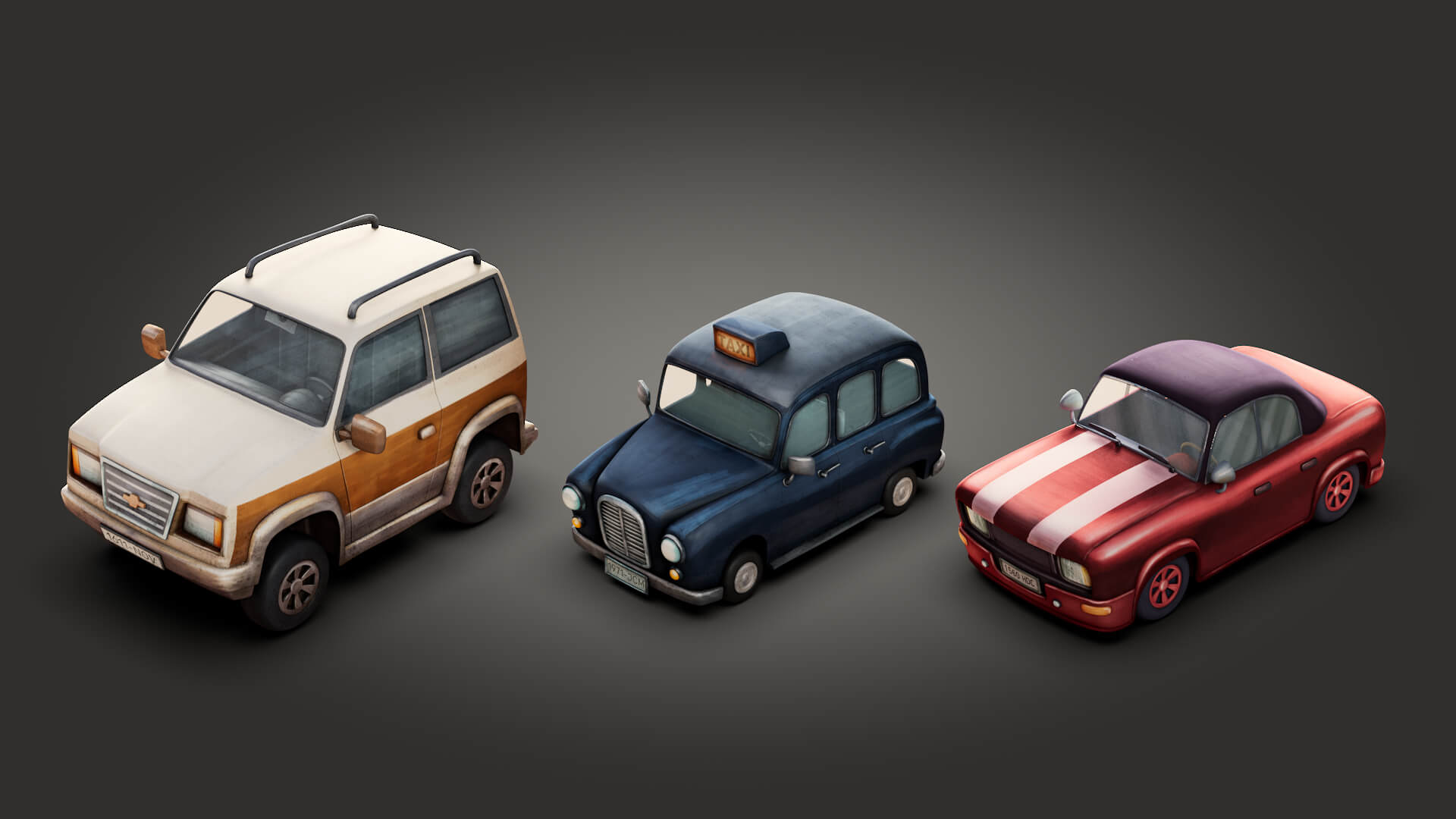 Toon Vehicles Pack - 3D Model by juanelias