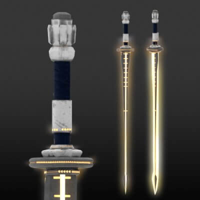Protosaber ( Yellow and Blue ) - 3D Model by juanfjimenez9
