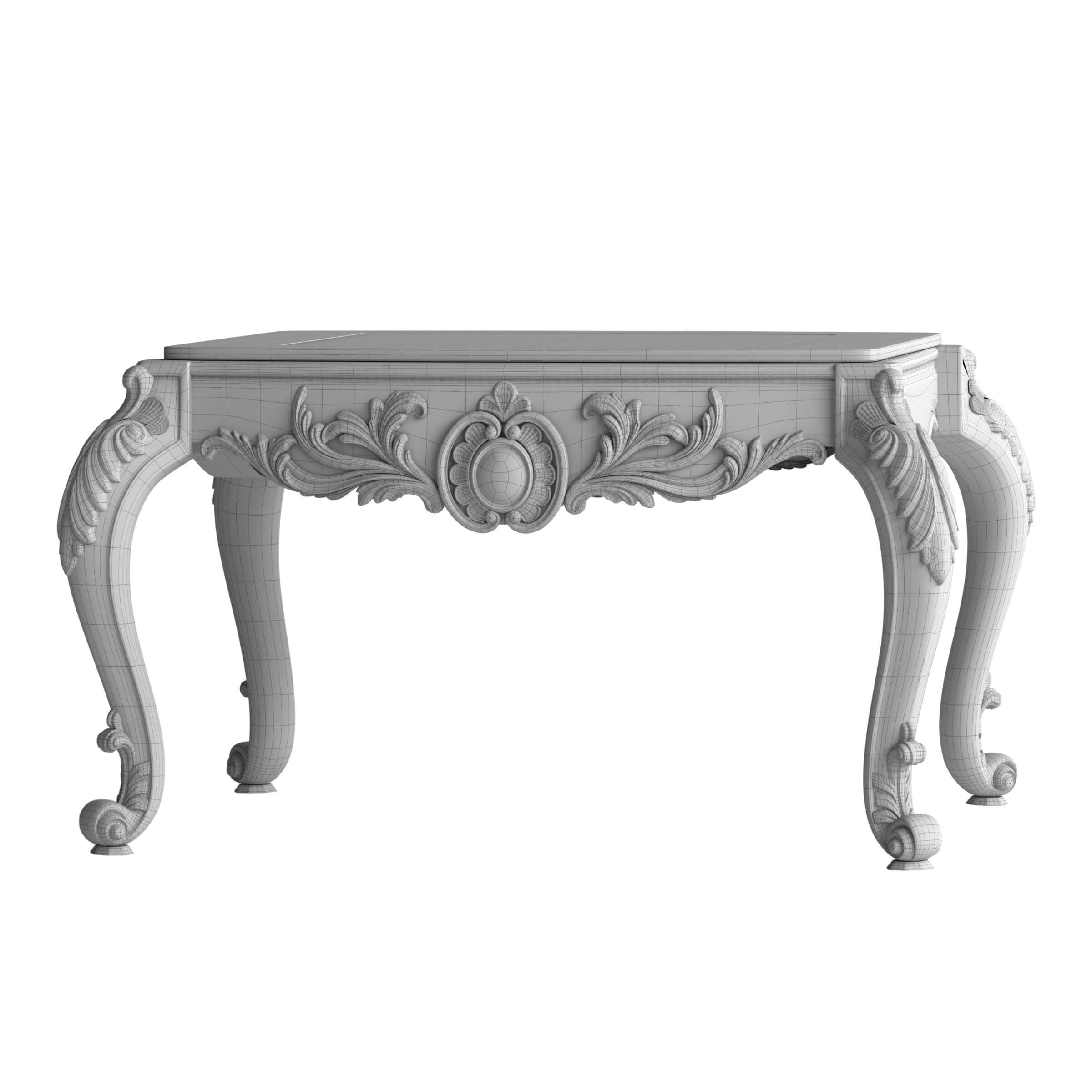 Carved Table 2 - 3D Model by julg