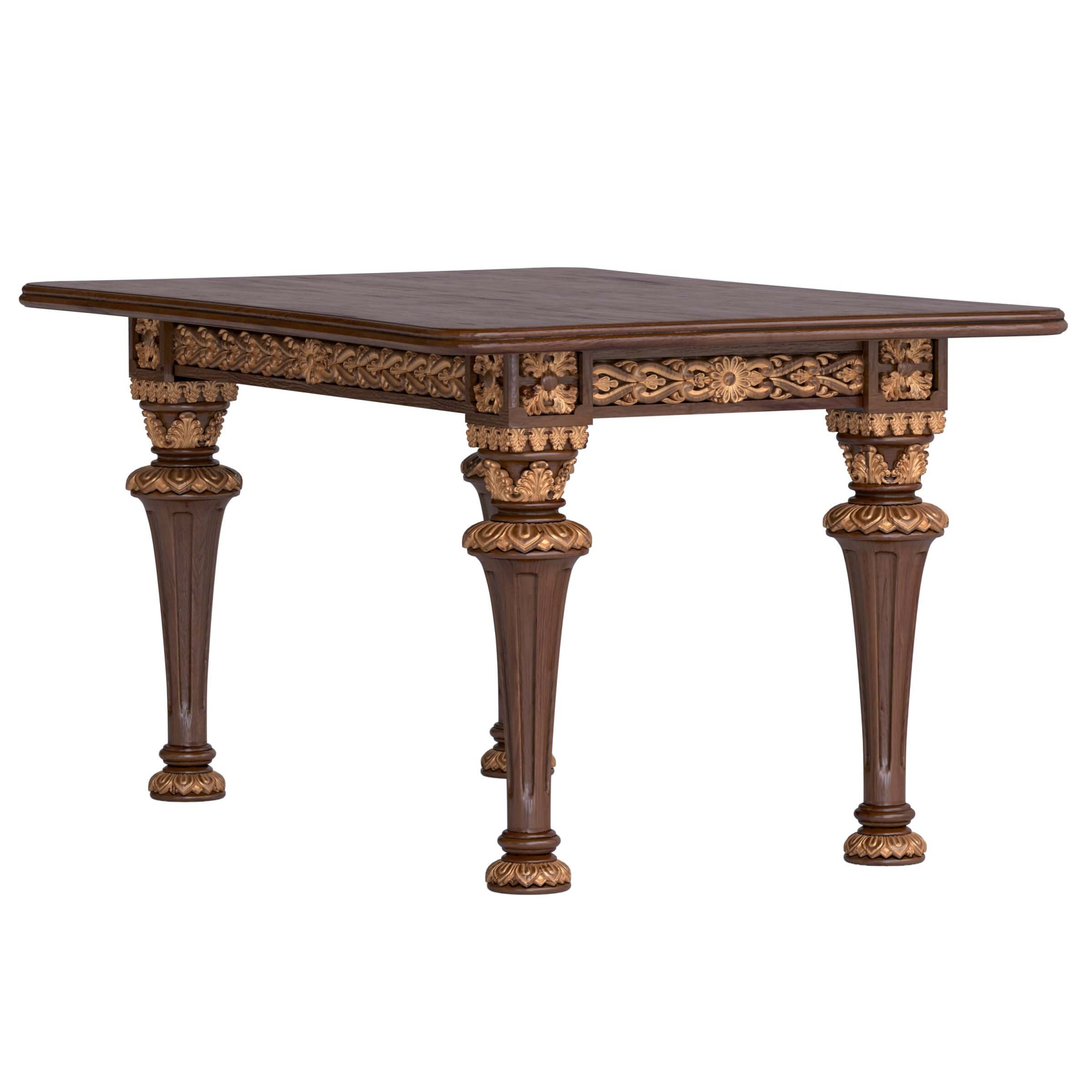 Carved Table 4 - 3D Model by julg