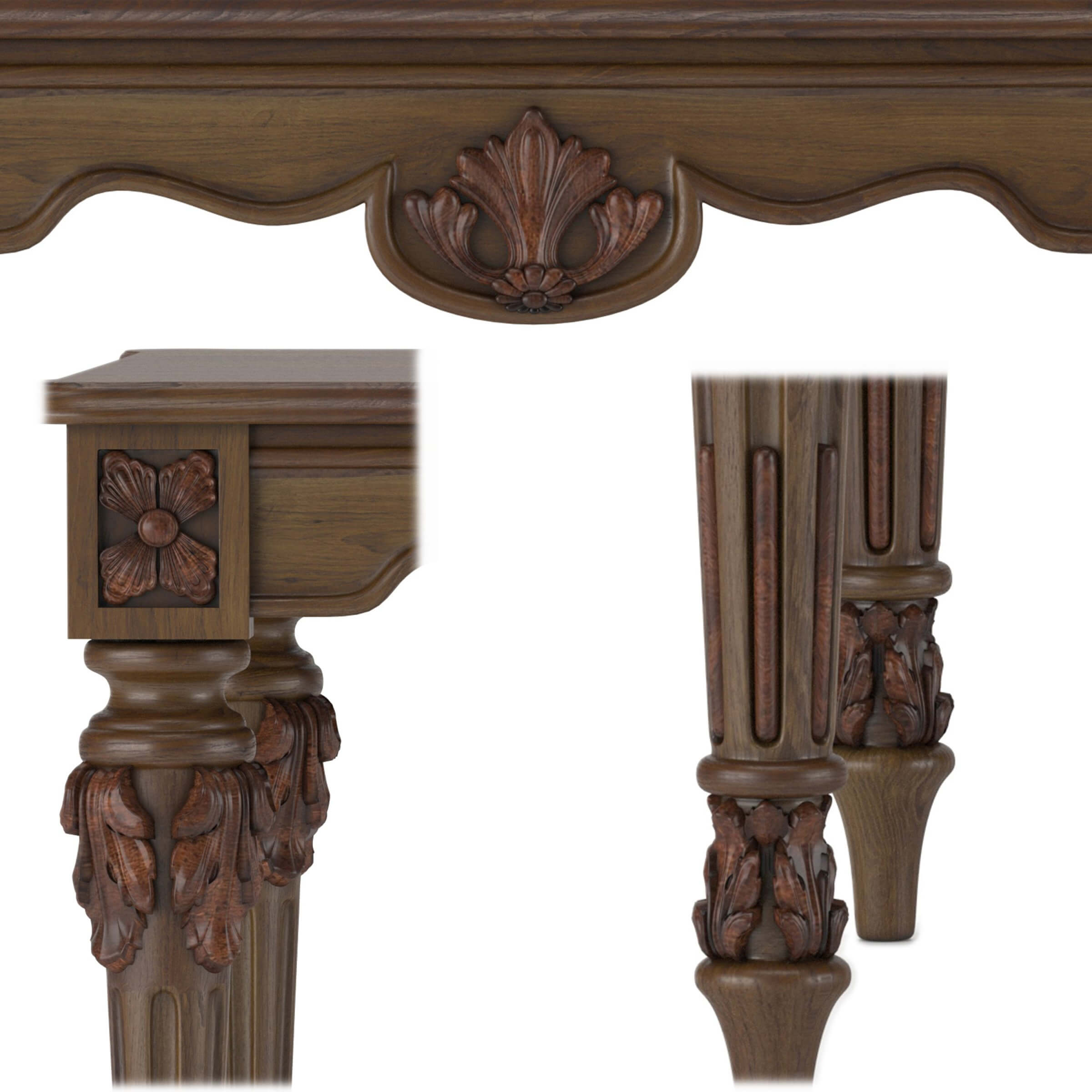 Carved Table - 3D Model by julg