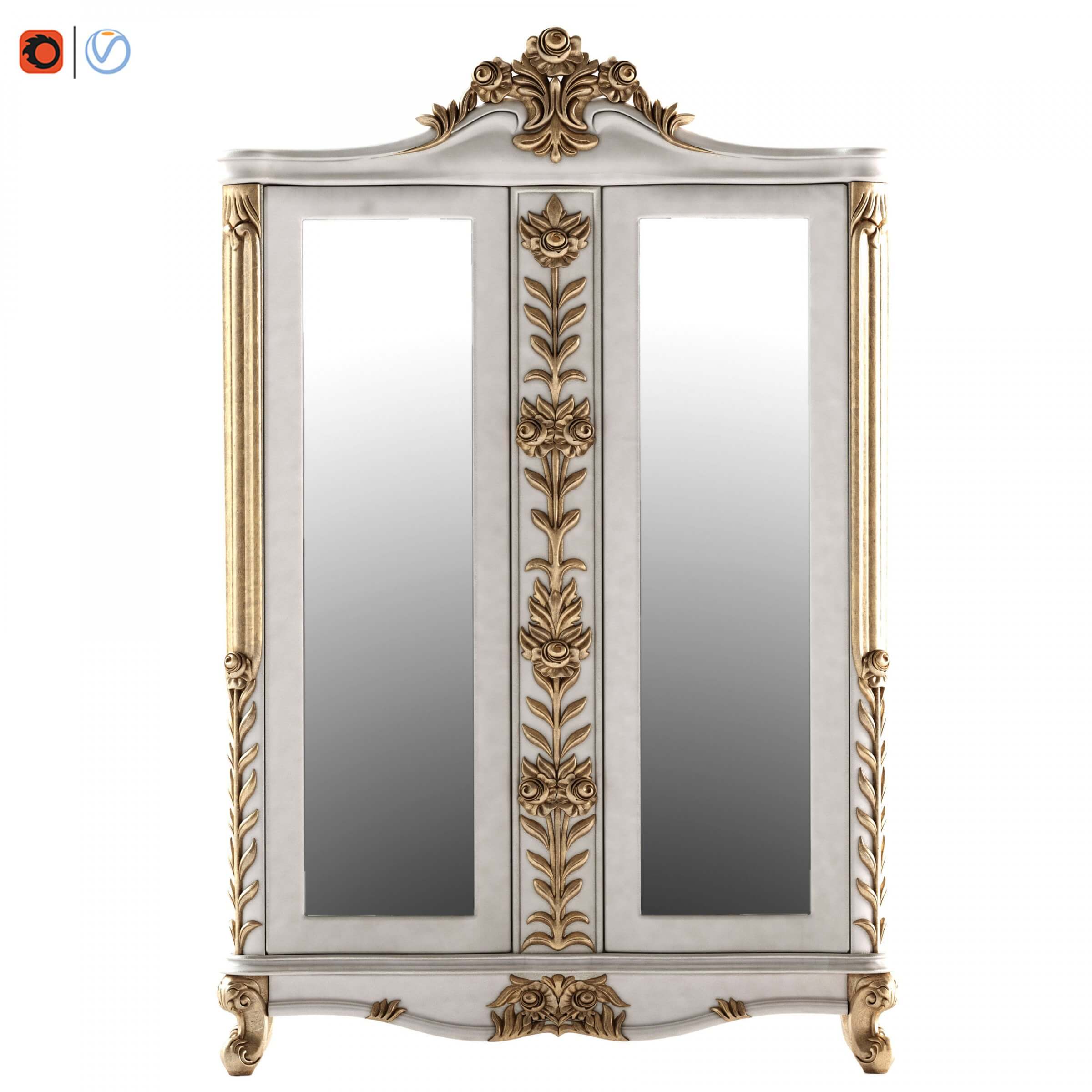 Carved Wardrobe - 3D Model by julg