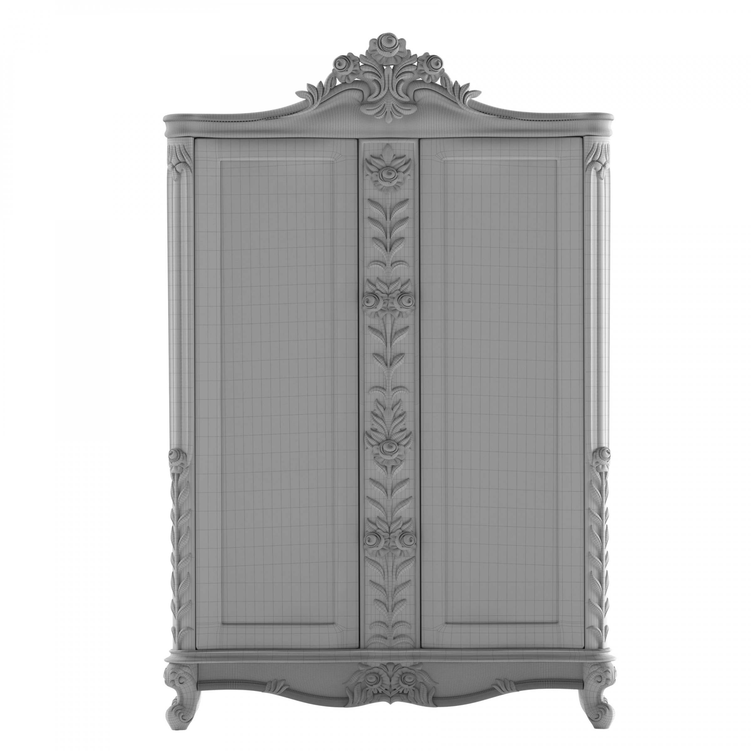 Carved Wardrobe - 3D Model by julg