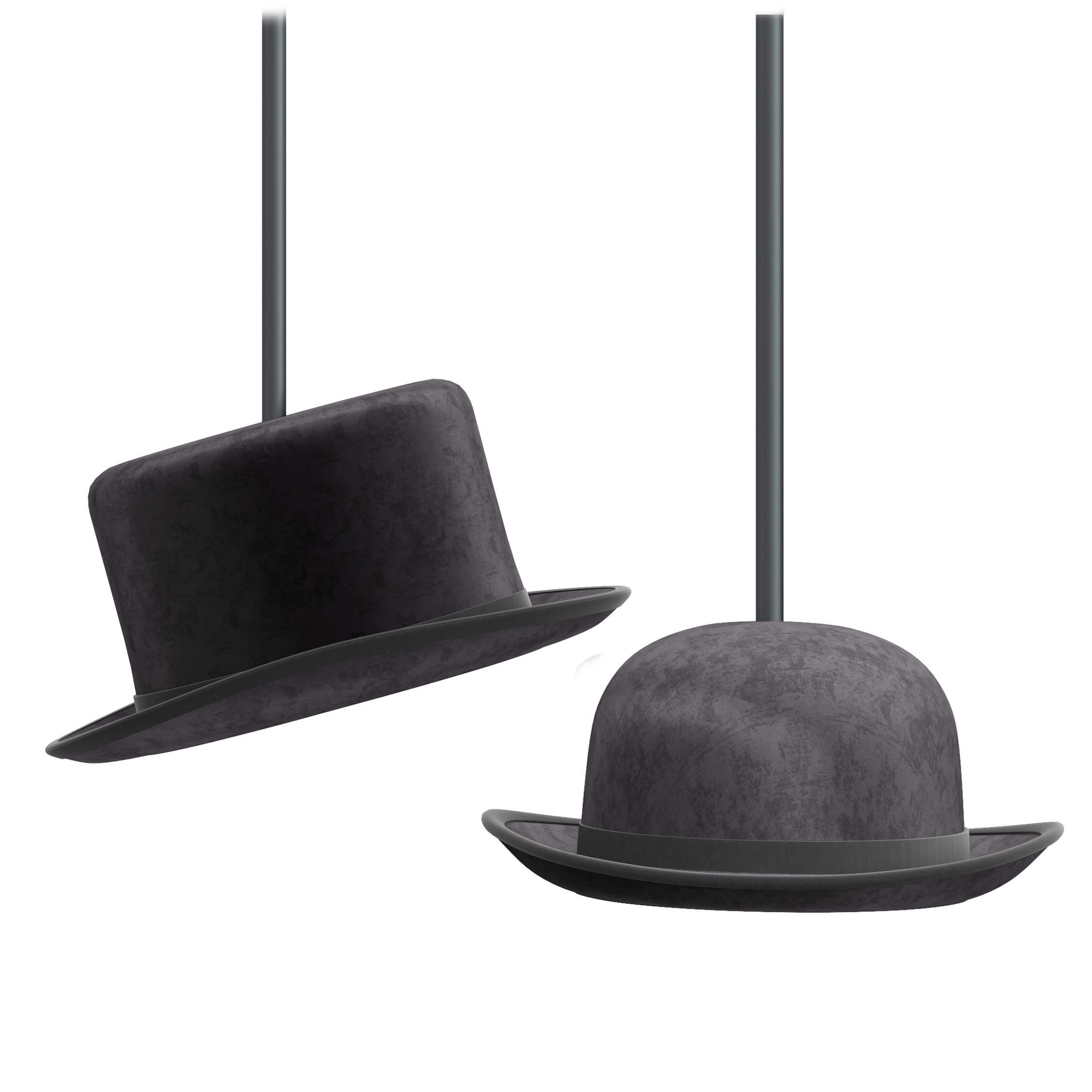 Hat Shaped Hanging Lamp - 3D Model by julg