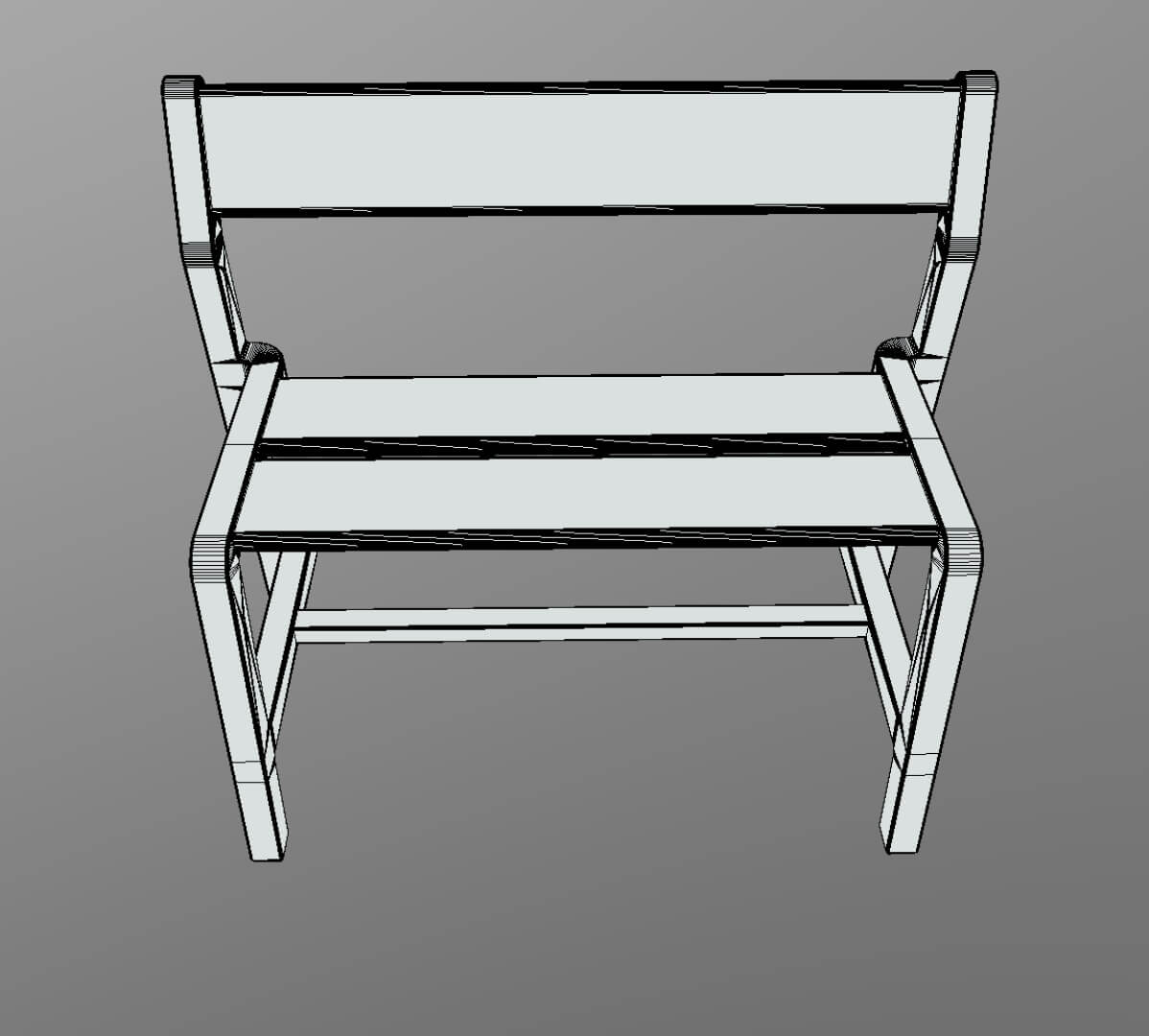 outdoor bench - 3D Model by Julia3dModeler