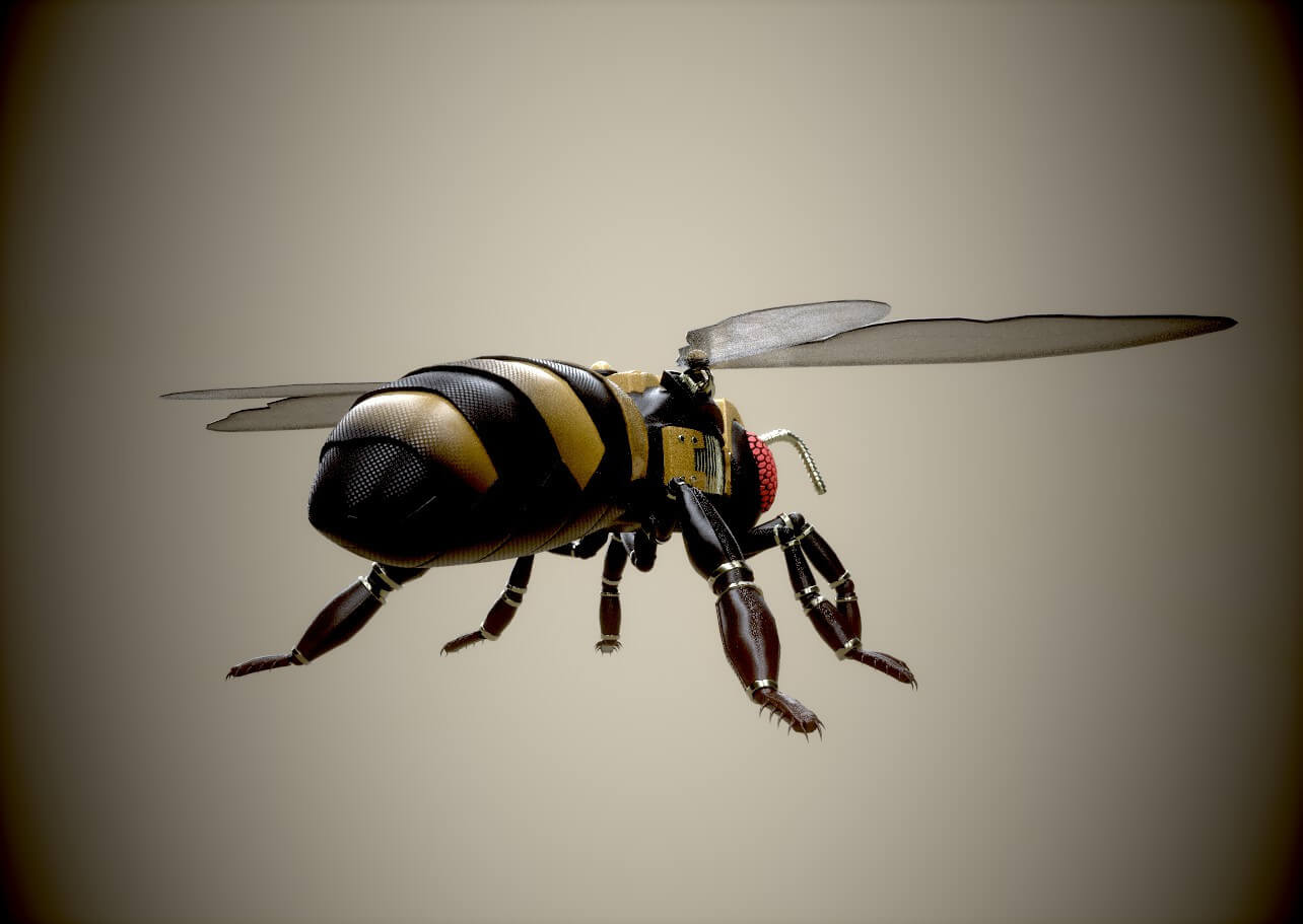 Sci-fi Mechanical Bee 3D Model by Julia3dModeler