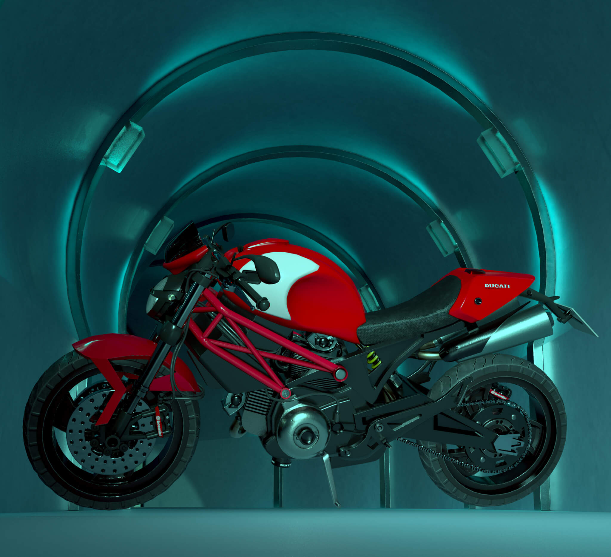 Ducati Motorcycle - 3D Model by Julia3dModeler