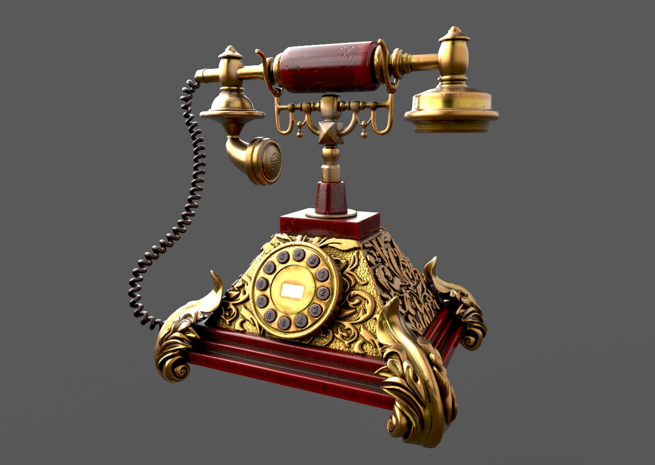 Retro Antique Telephone - 3D Model by Julia3dModeler
