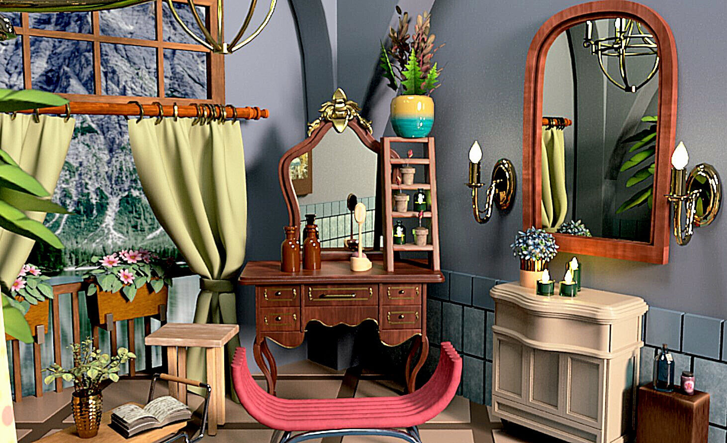 Stylized Interior Bathroom - 3D Model by Julia3dModeler