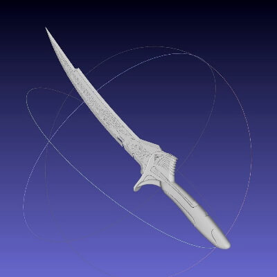 Alita Battle Angel Damaskus Sword Movie Version Assembly - 3D Model by ...