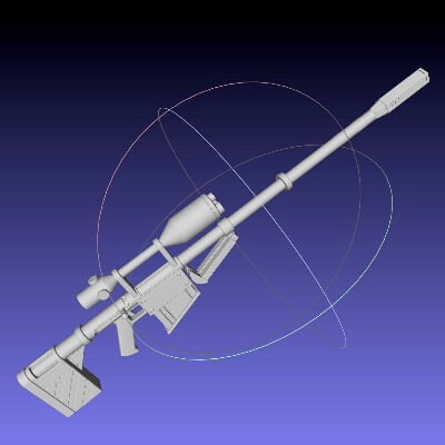 Gurren Lagann Yoko Littner Rifle - 3D Model by Julian Danzer