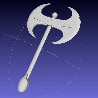 How To Train Your Dragon Astrid Battle Axe - 3D Model by Julian Danzer