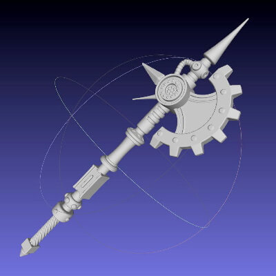 Mechanicus Axe - 3D Model by Julian Danzer