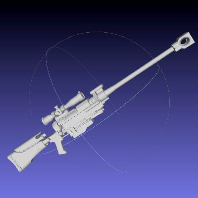 Sword Art Online Sinon Hecate II Rifle - 3D Model by Julian Danzer