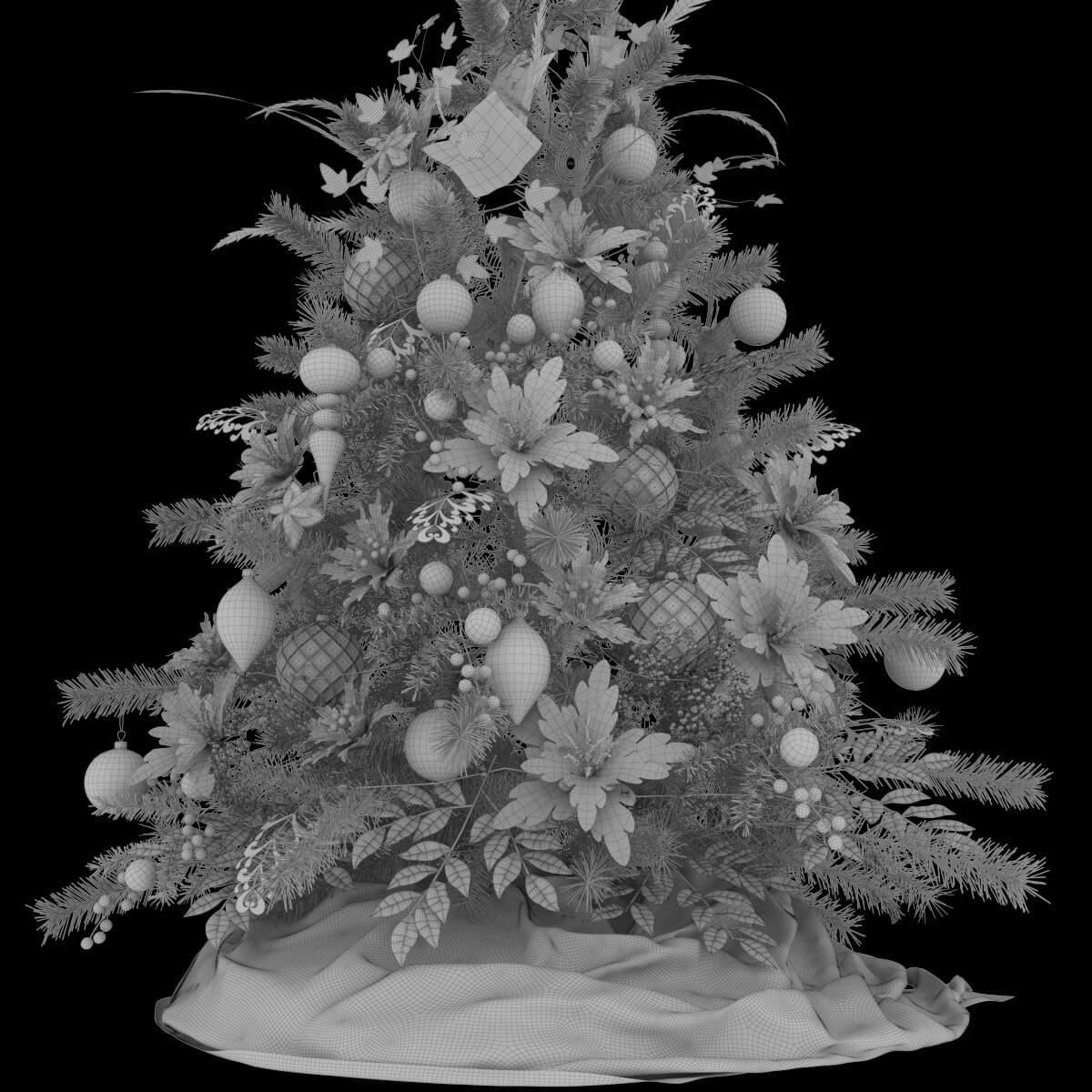 Christmas Tree 02 - 3D Model by Jull