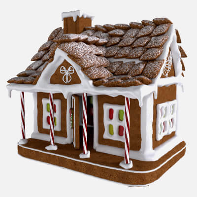 Gingerbread House 01 - 3D Model by Jull