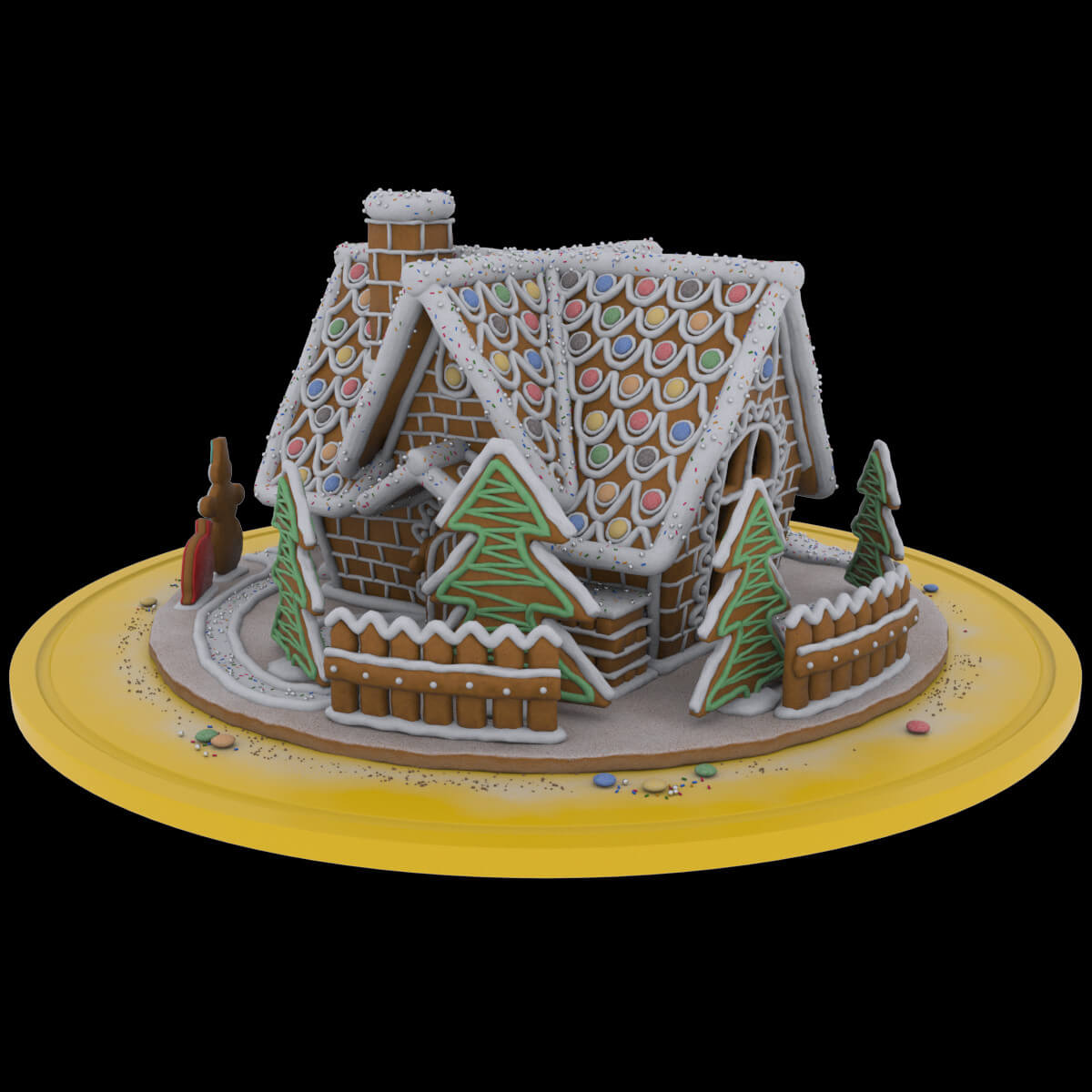 Gingerbread House 02 - 3D Model by Jull