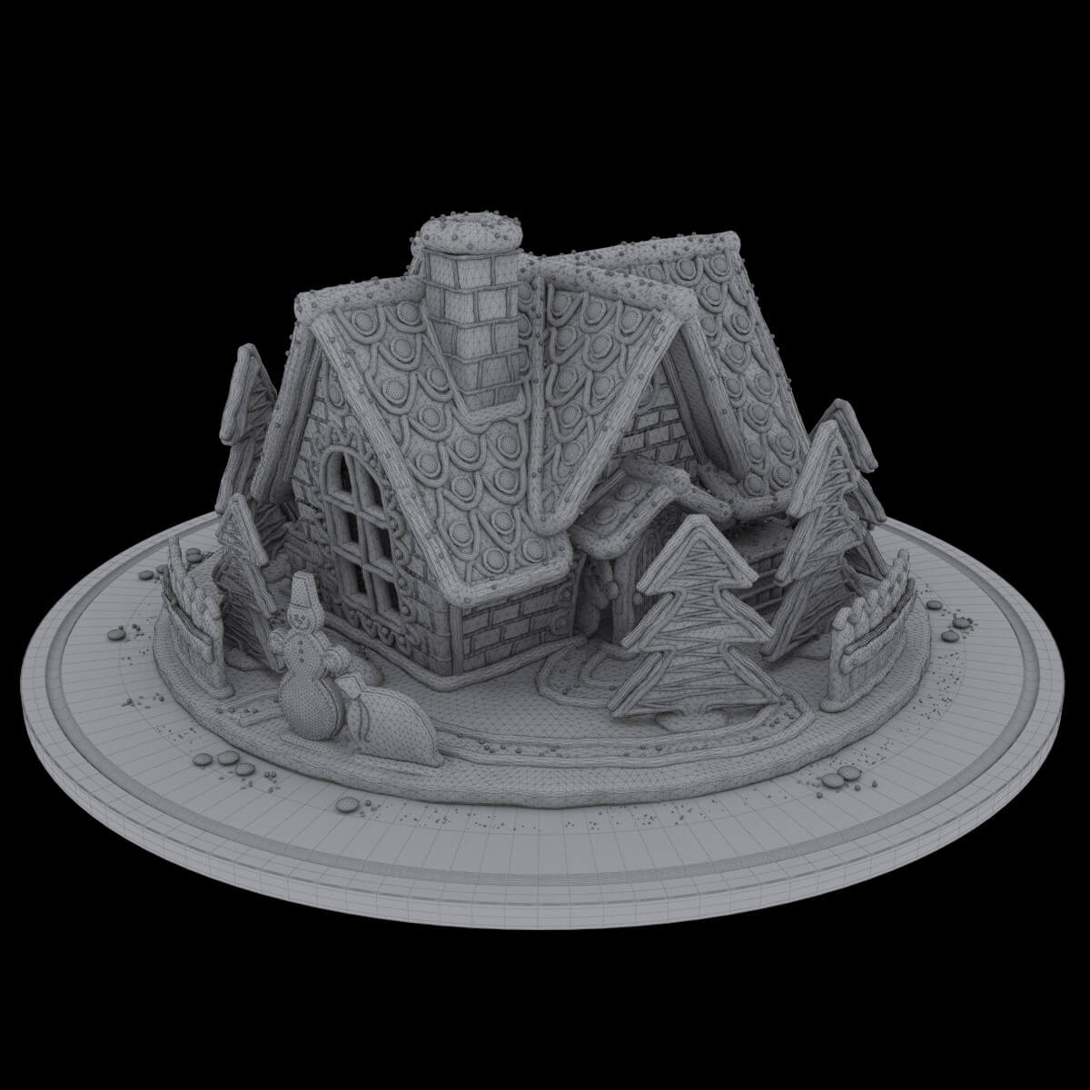 Gingerbread House 02 - 3D Model by Jull