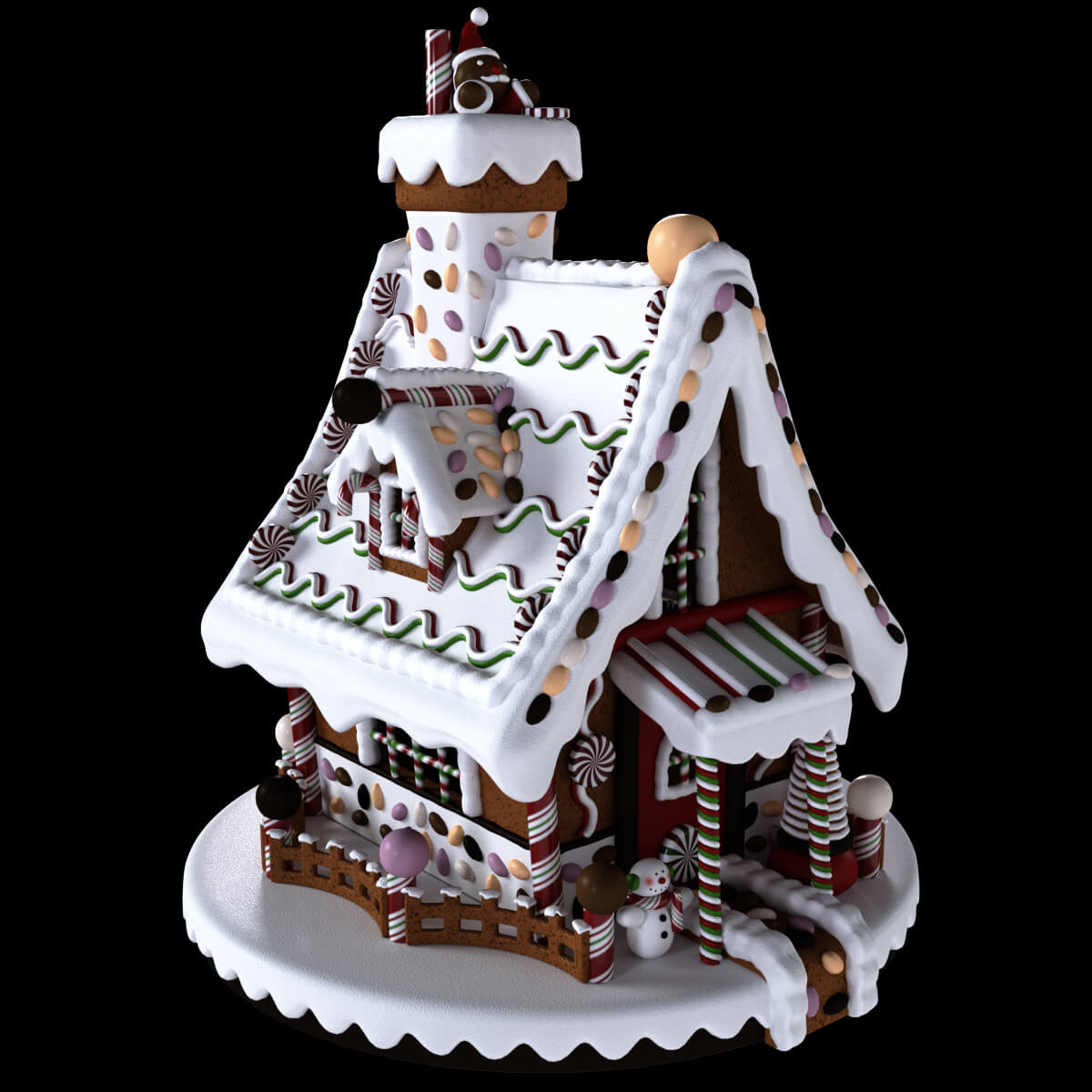 Gingerbread House 04 - 3D Model by Jull