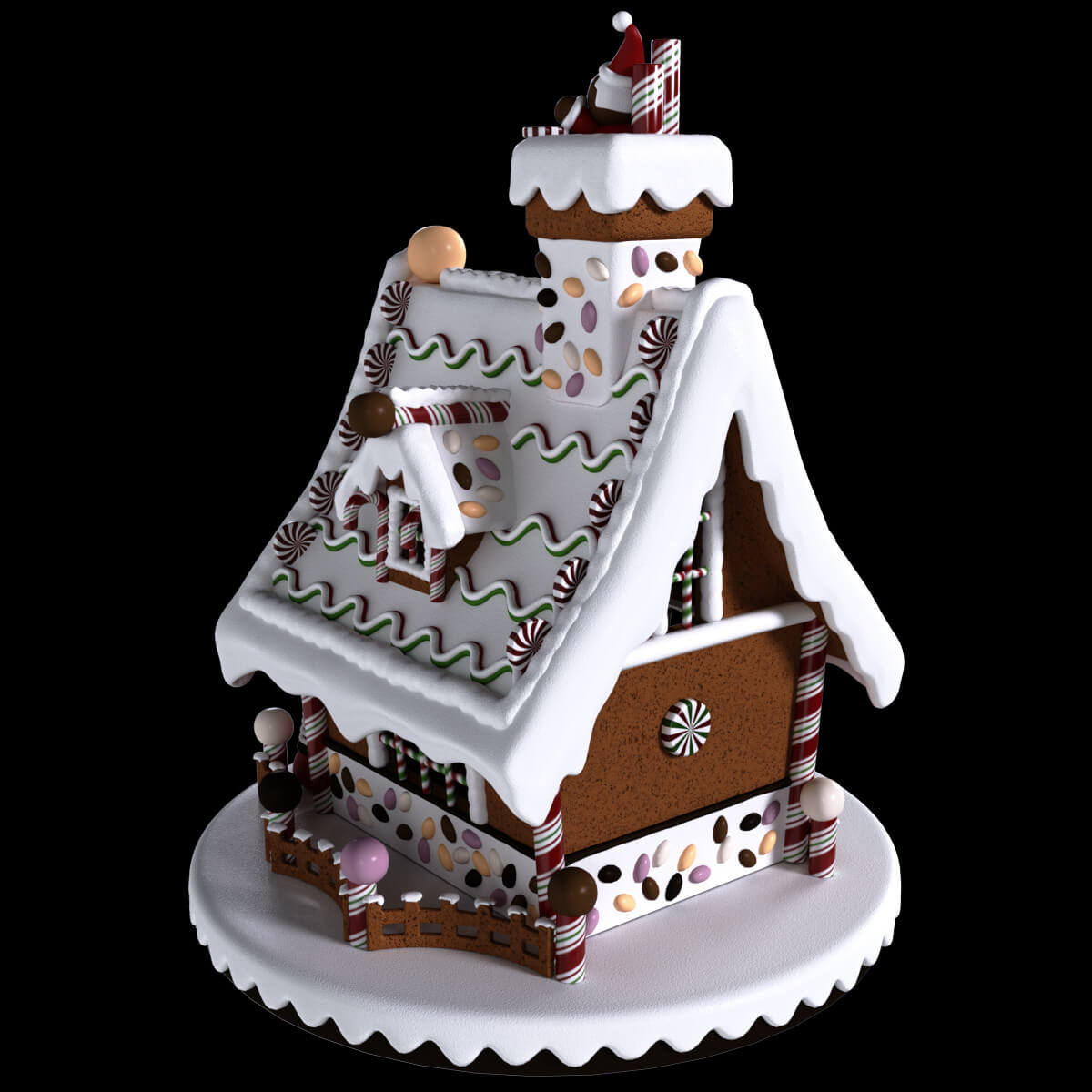 Gingerbread House 04 - 3D Model by Jull
