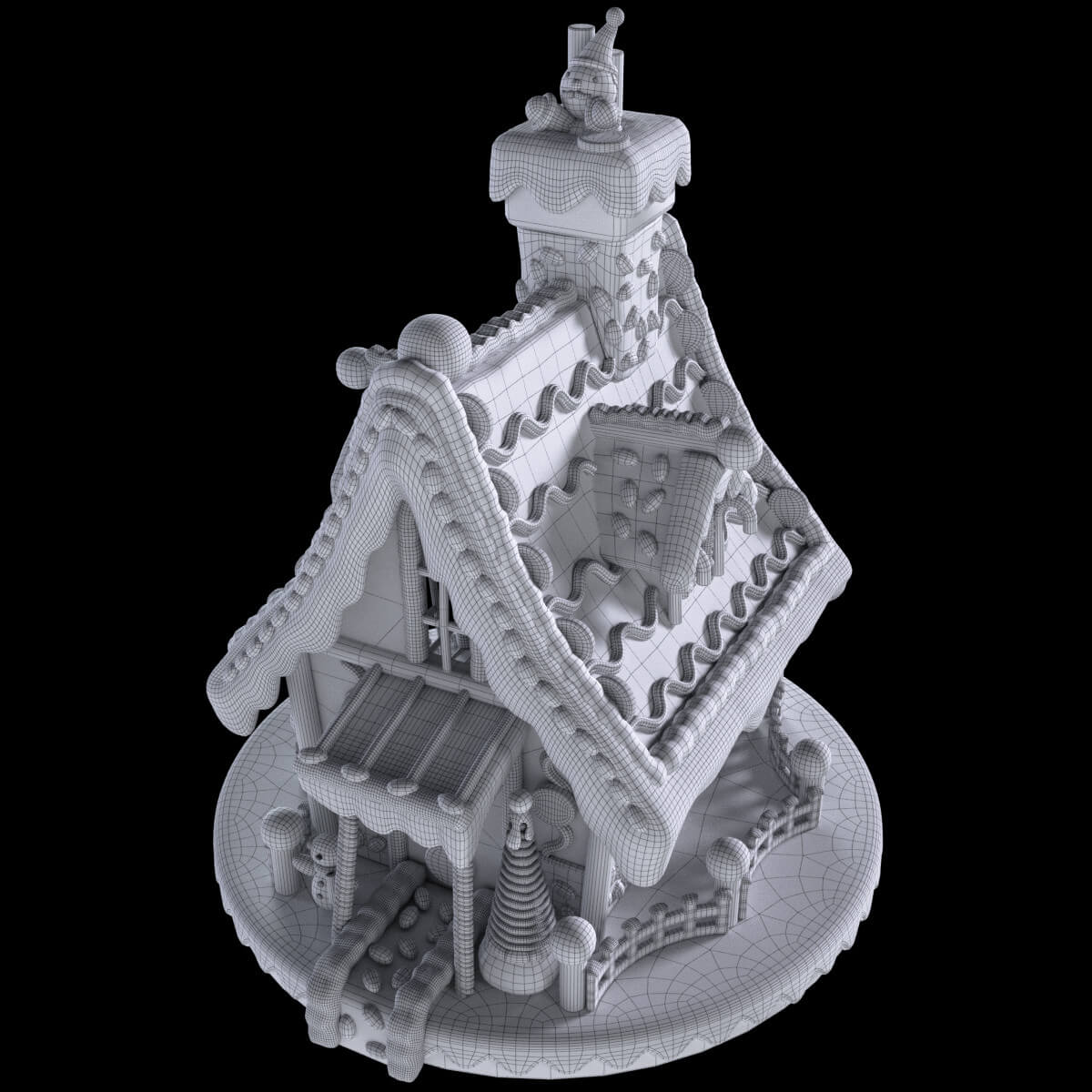 Gingerbread House 04 - 3D Model by Jull