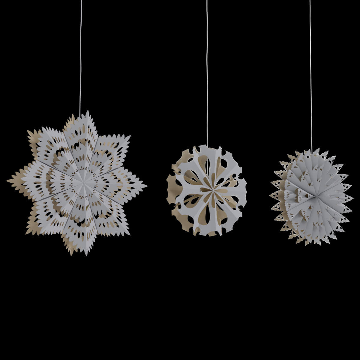 Snowflakes 01 - 3D Model by Jull