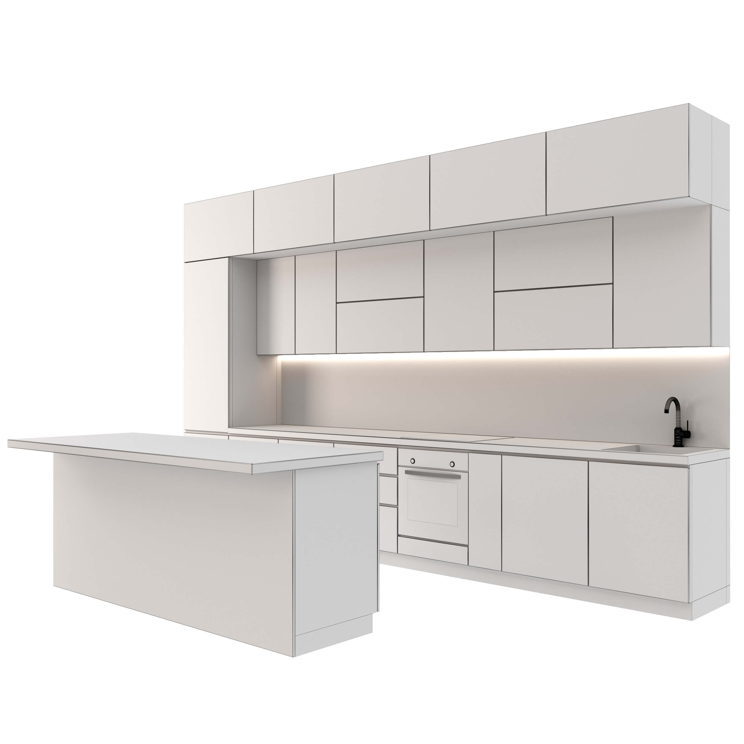 Kitchen Set - 3D Model by jullietta