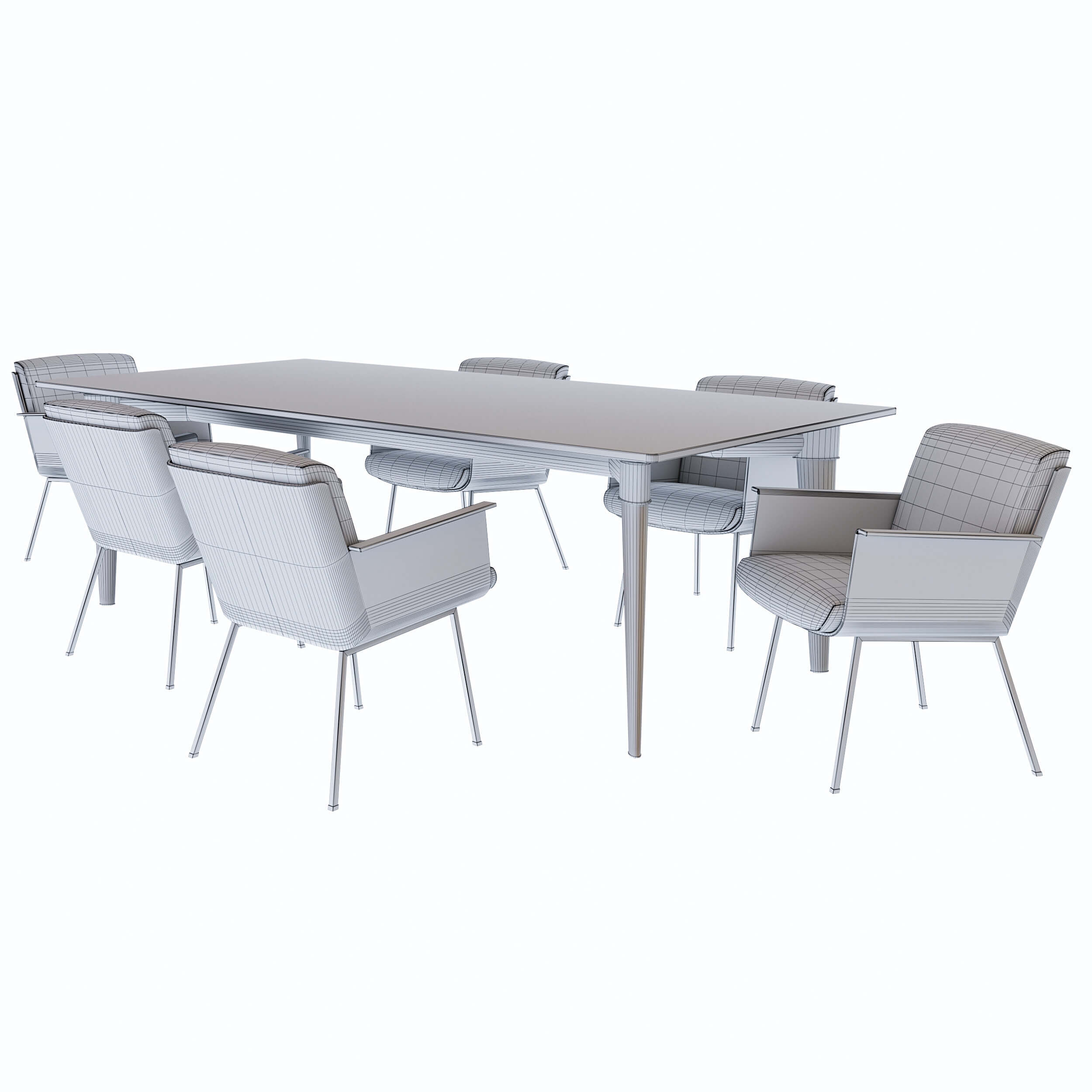 Minotti Terrace Table & Daiki - 3D Model by jullietta