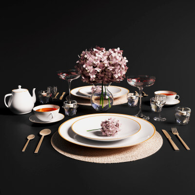 Table Setting - 3D Model by jullietta