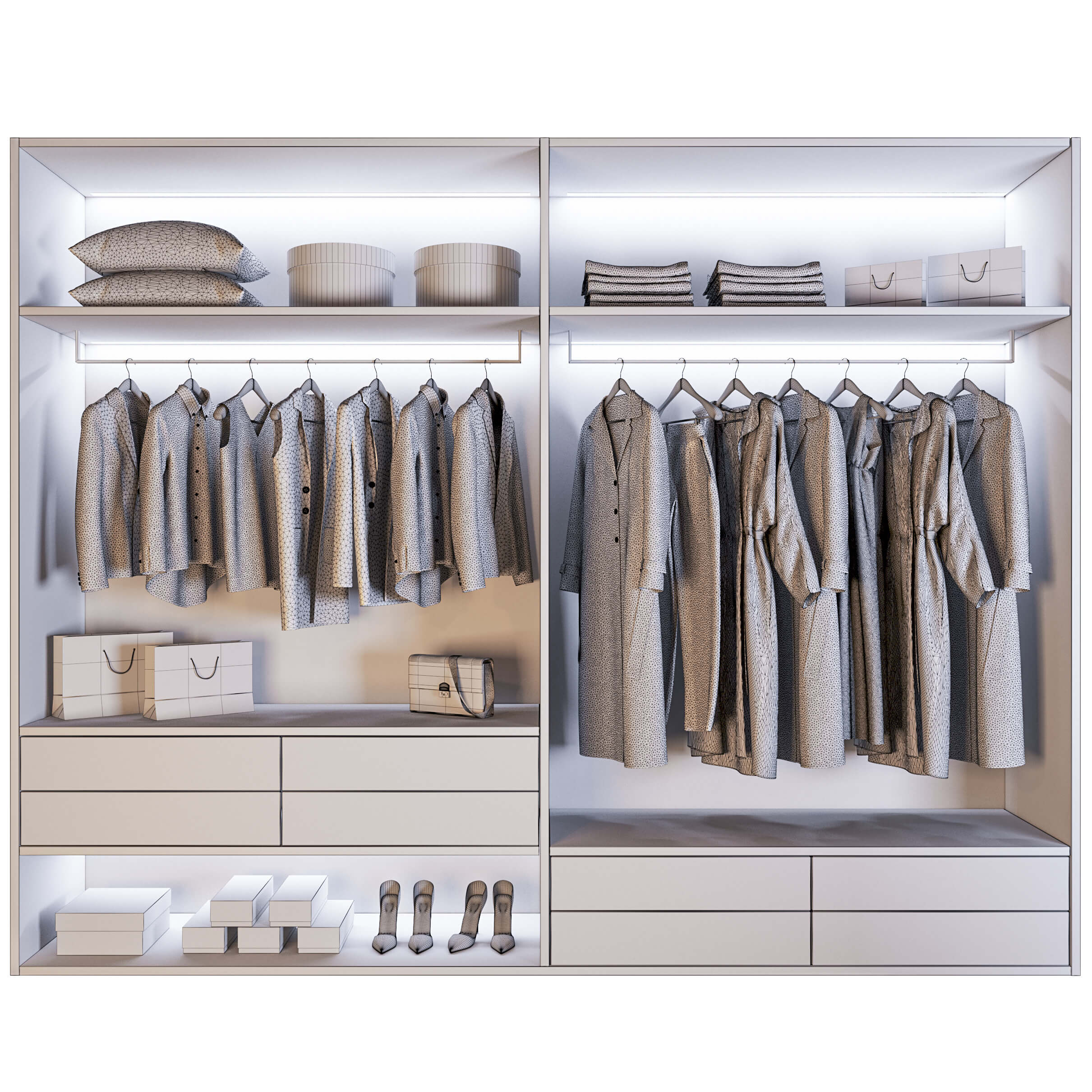 Wardrobe 002 - 3D Model by jullietta