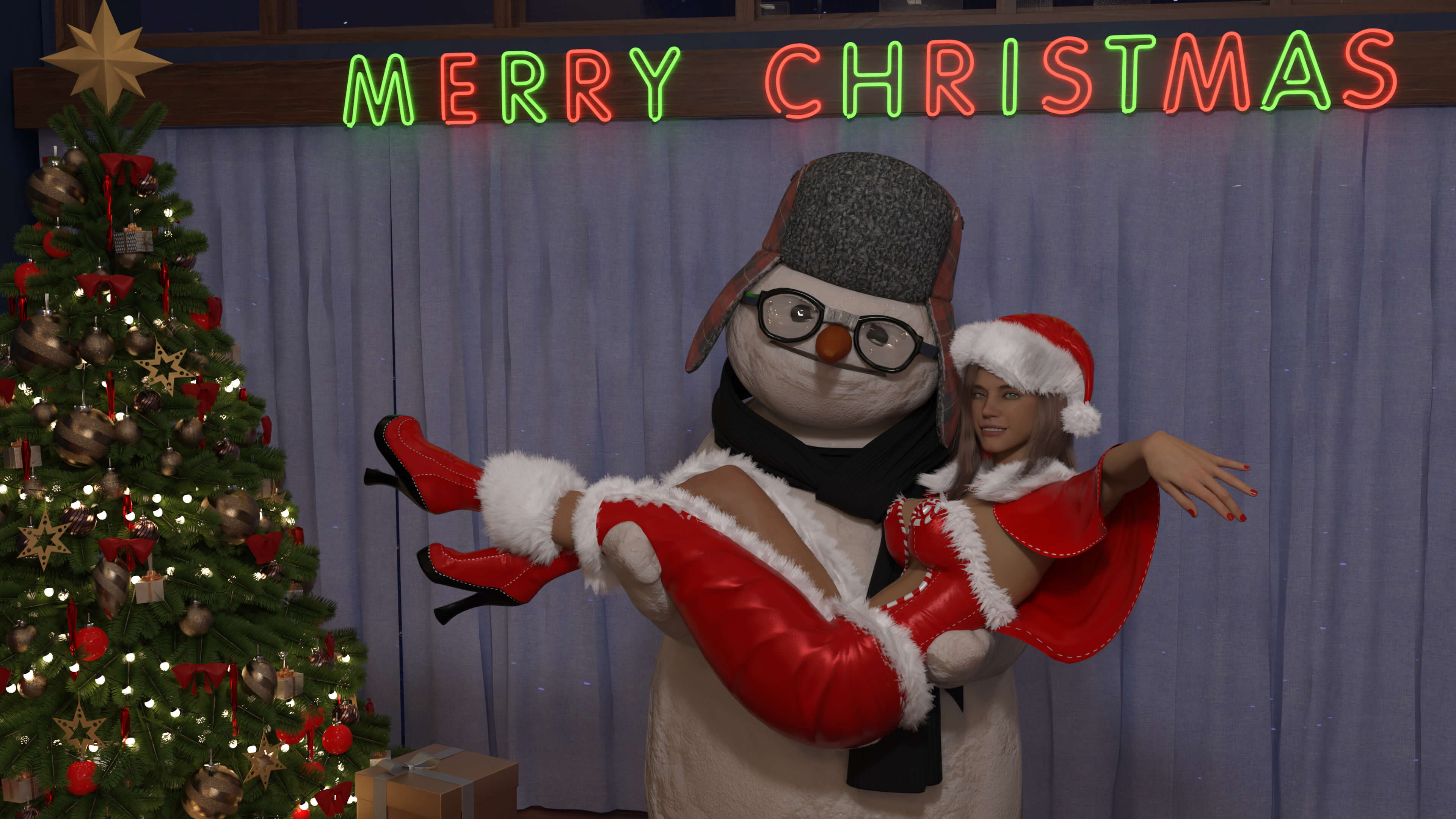 Merry Christmas from Just for Fun 3D Render by Just for Fun