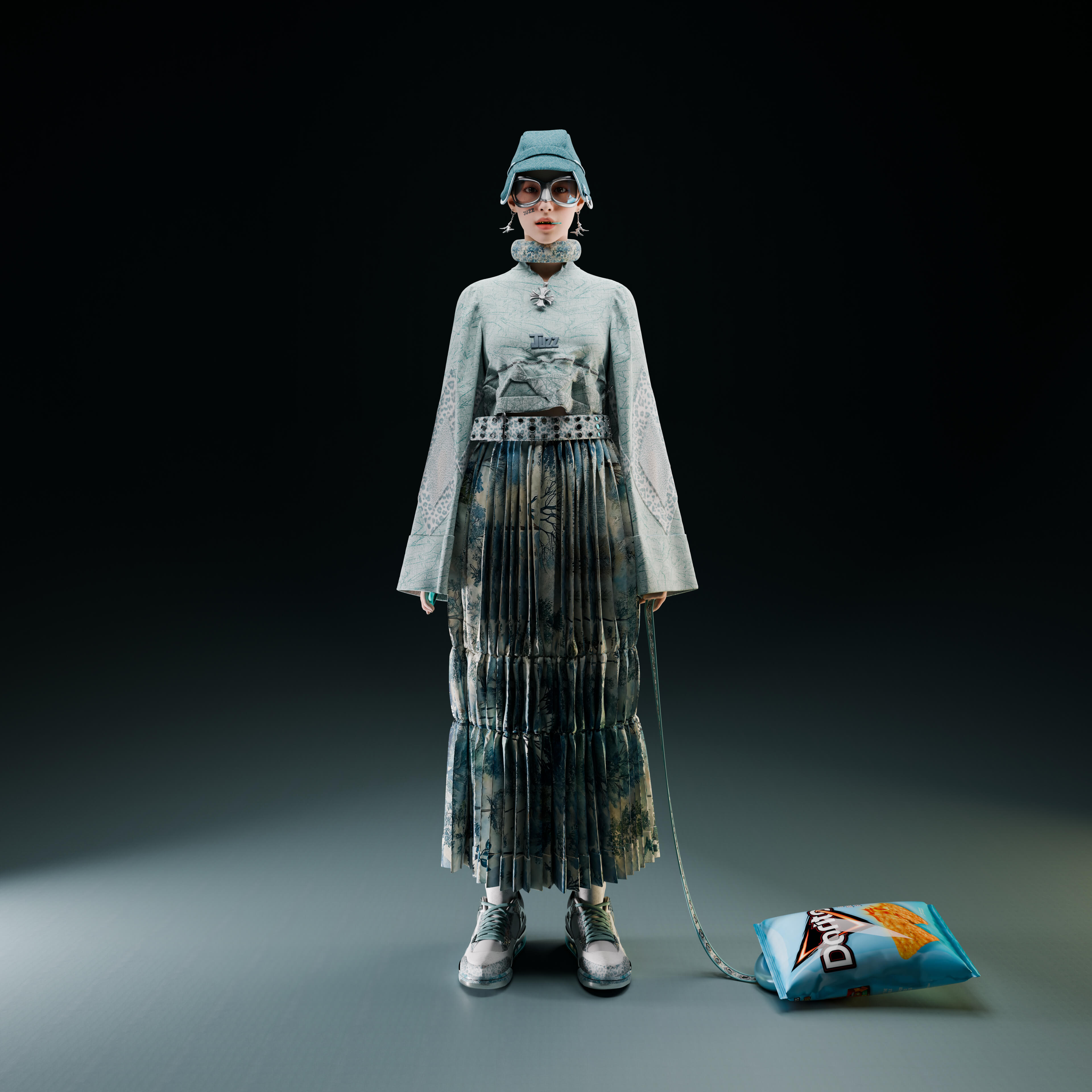 Shibui Outfit 3D Render, Digital Art by juzz