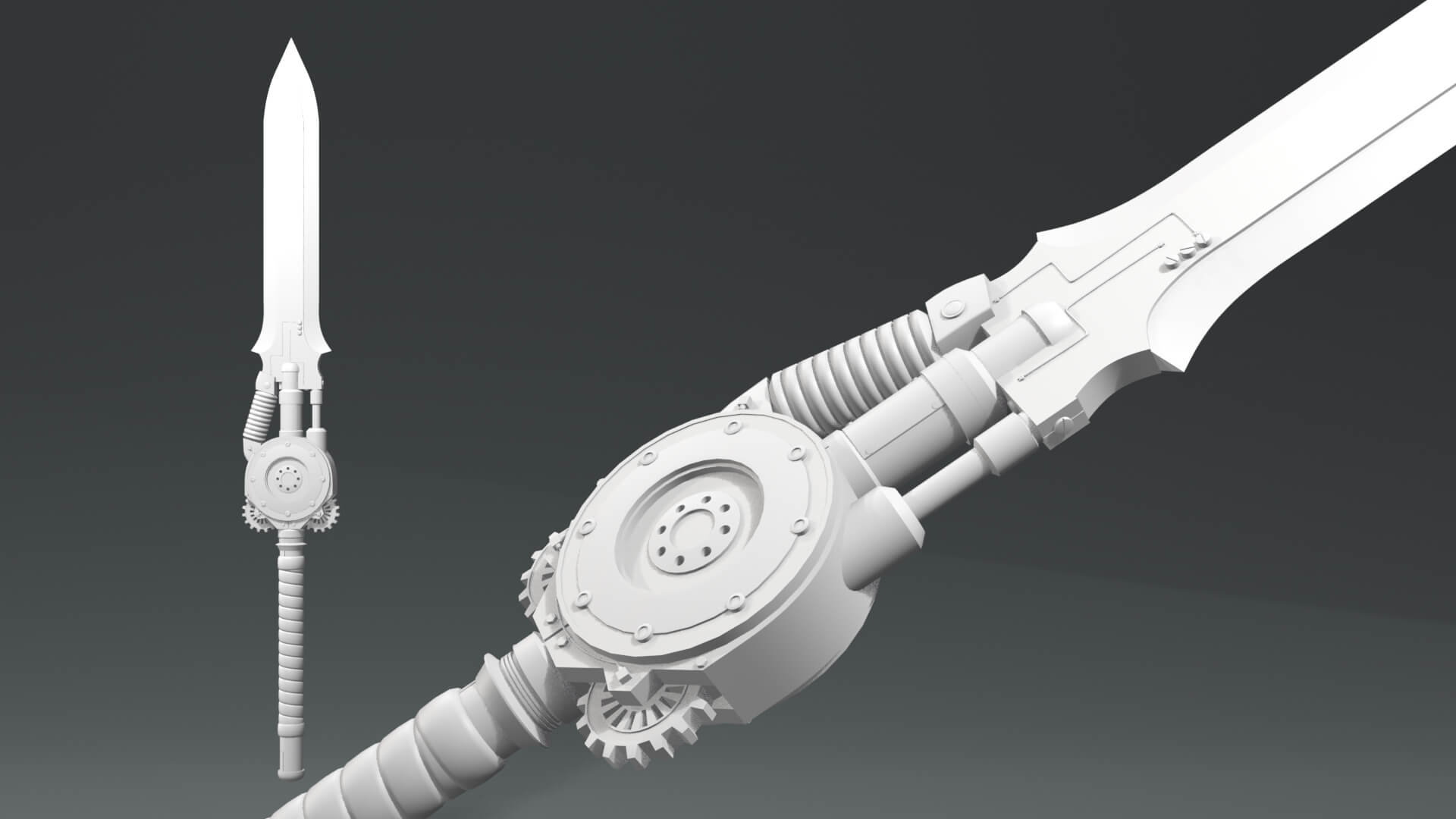 Steampunk Sword - 3D Model by KA eL