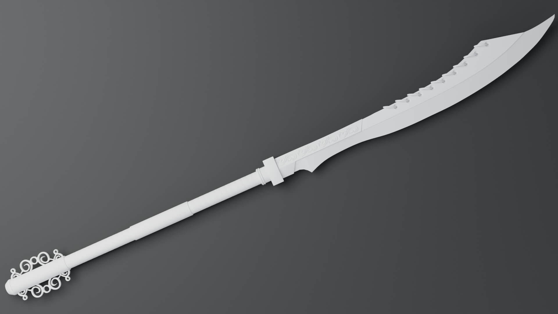 Tiger Tooth Sword - 3D Model by KA eL