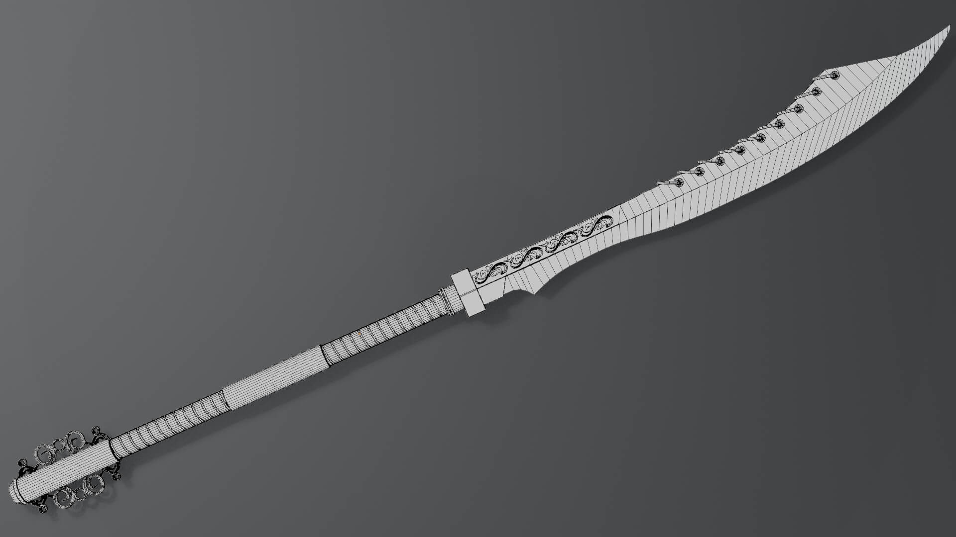 Tiger Tooth Sword - 3D Model by KA eL