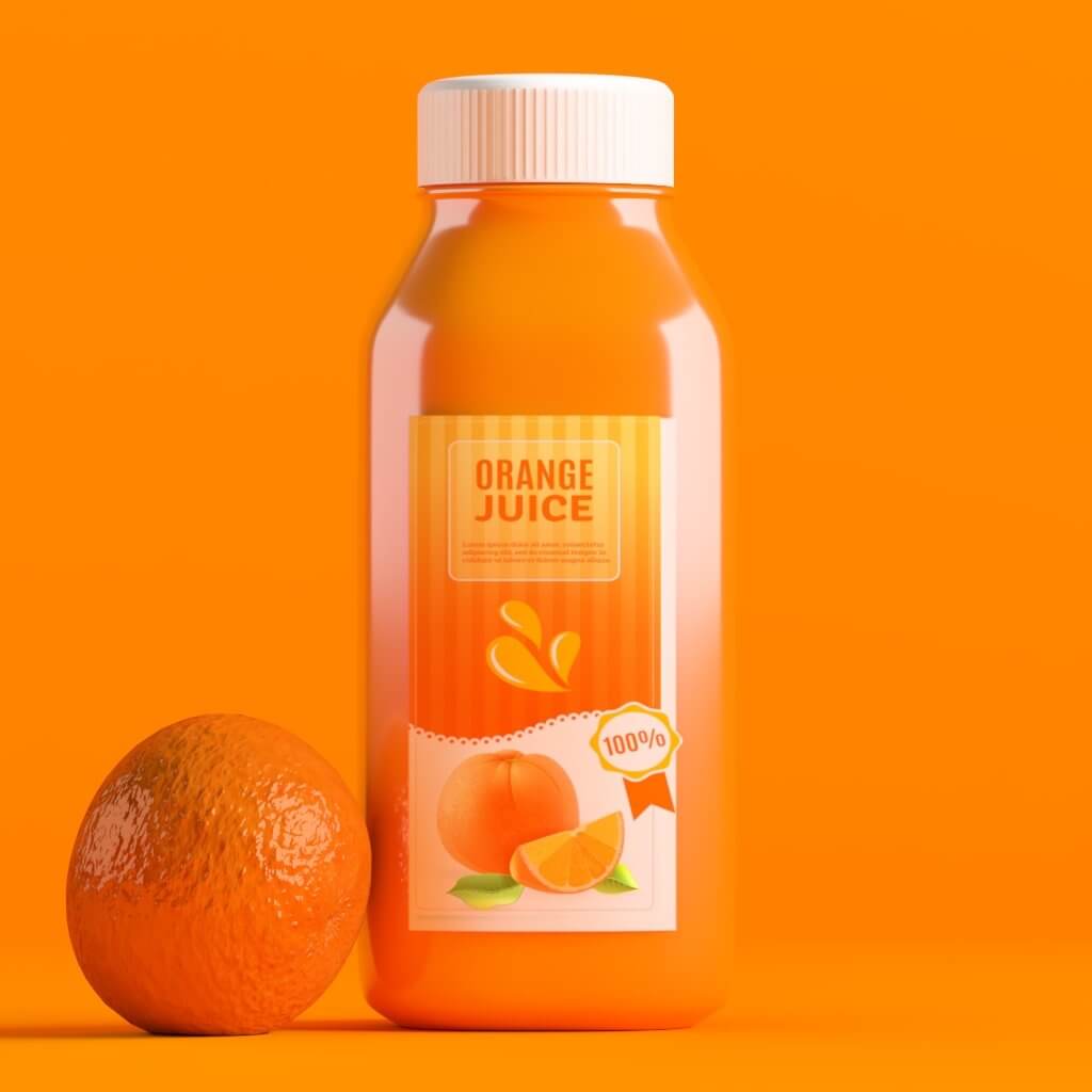 Generic Fruit Juice Bottle - 3D Model by kaafi3D