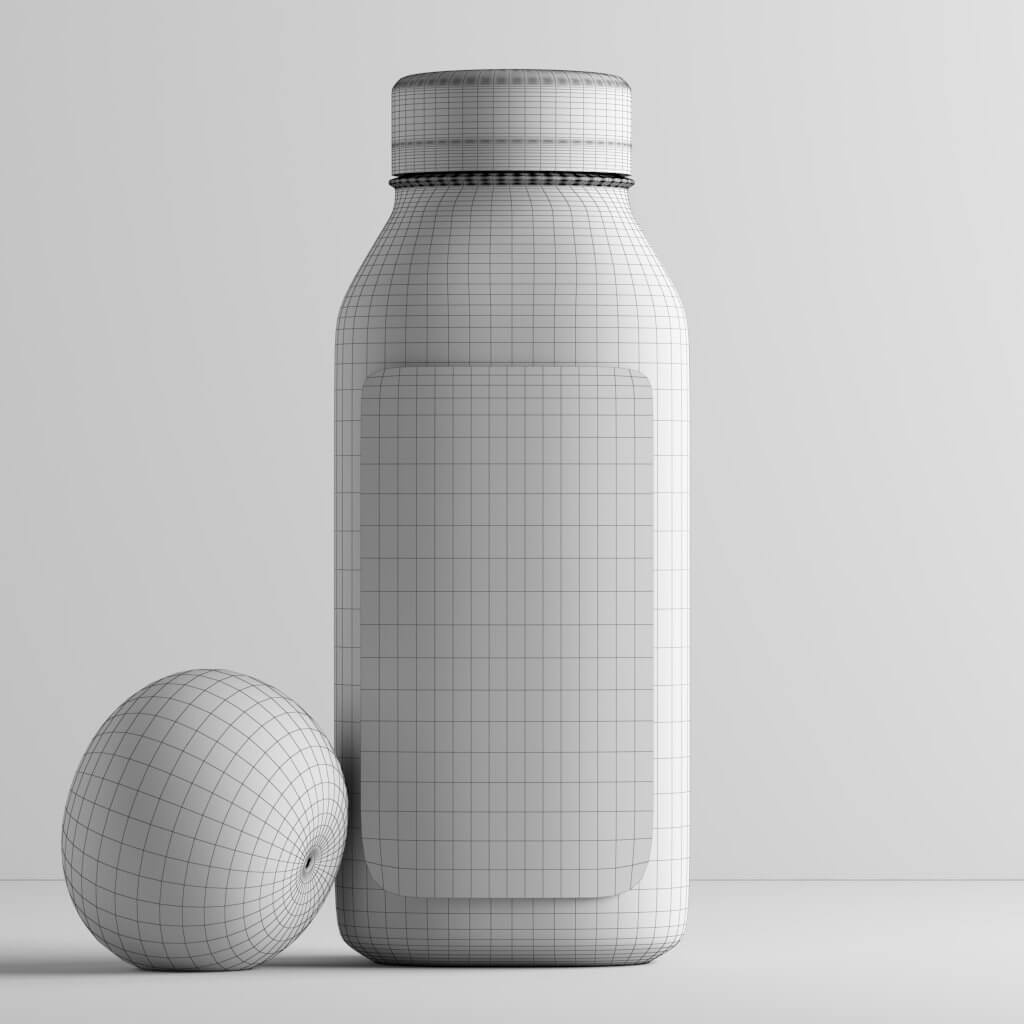 Generic Fruit Juice Bottle - 3D Model by kaafi3D