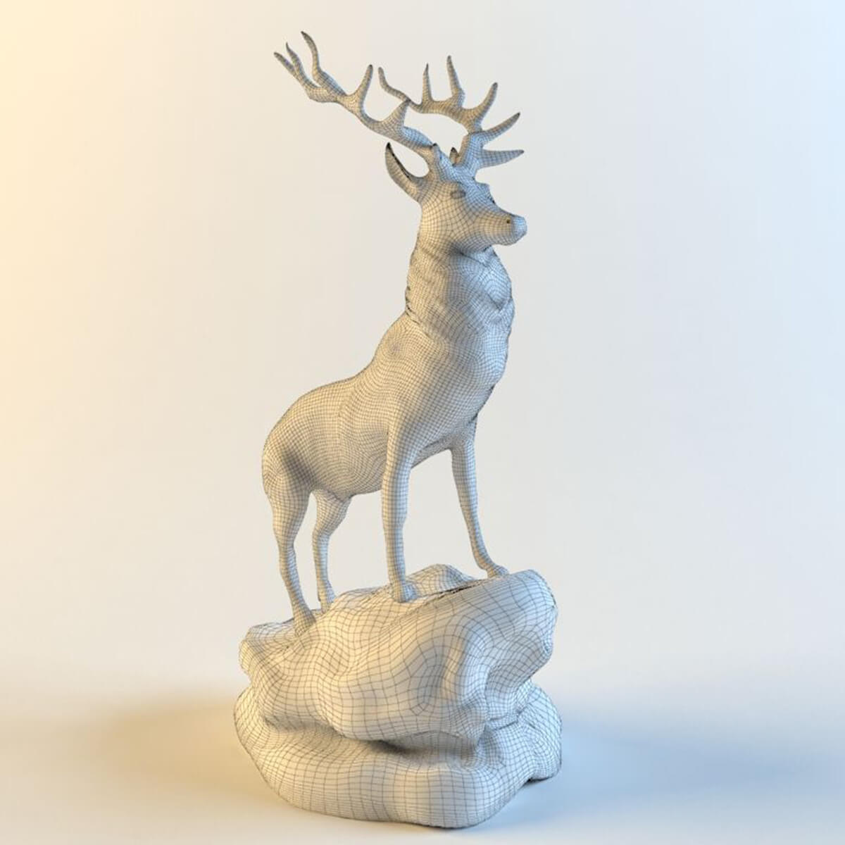 Figurine Red Deer - 3D Model by kabten-mimo2024