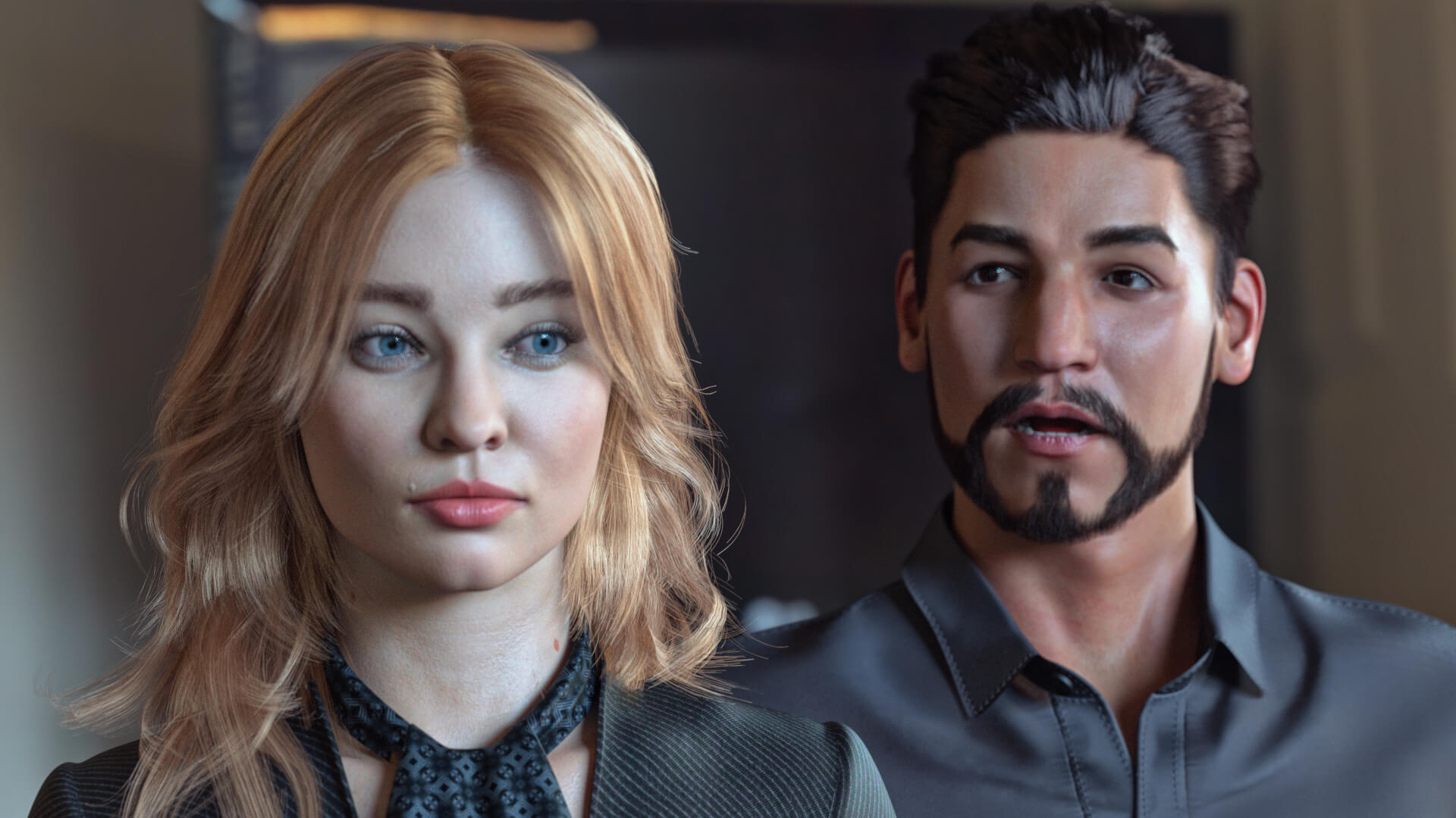 A Conversation 3D Render, Digital Art by Kadaj777