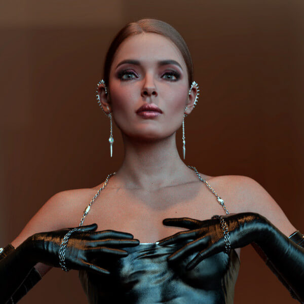 Diamonds & Leather 3D Render | RenderHub Gallery